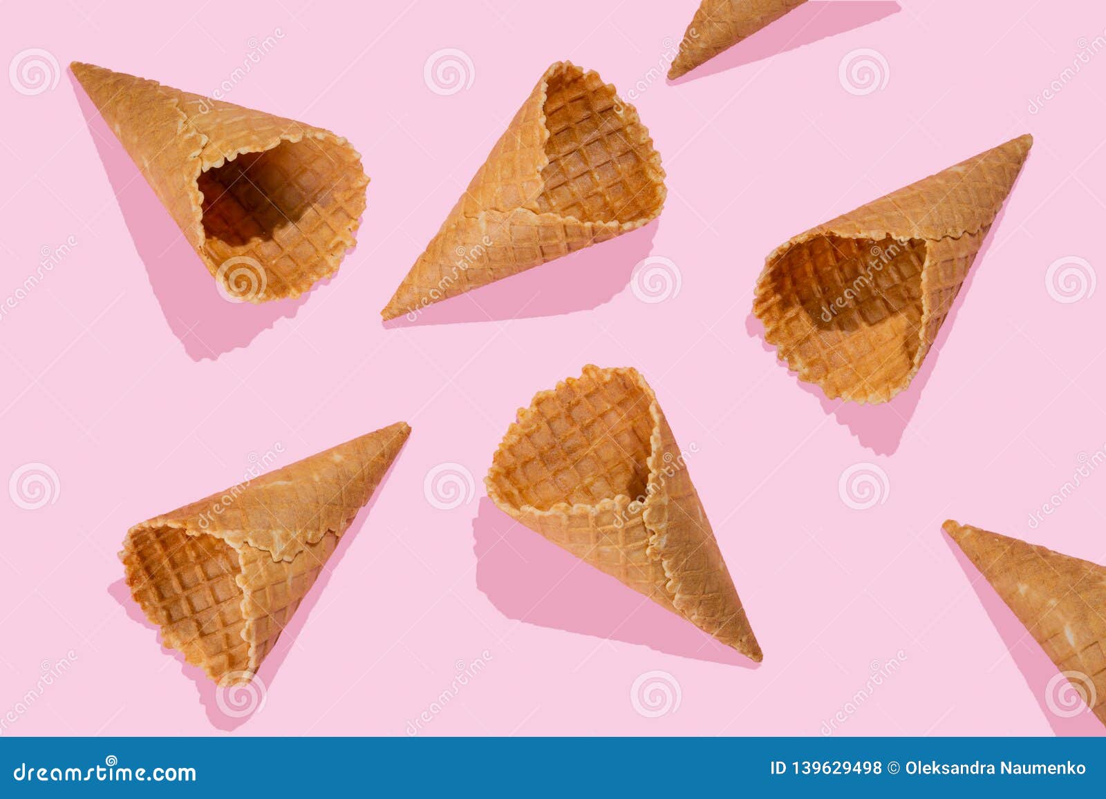 Creative Layout - Pattern Made with Ice Cream Cones Stock Illustration ...