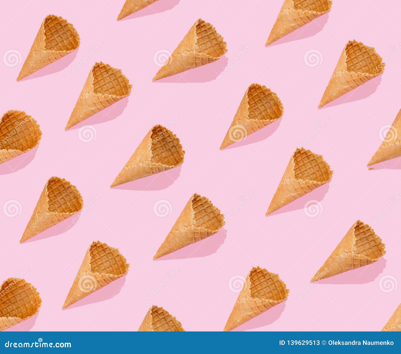 Creative Layout - Pattern Made with Ice Cream Cones Stock Illustration ...