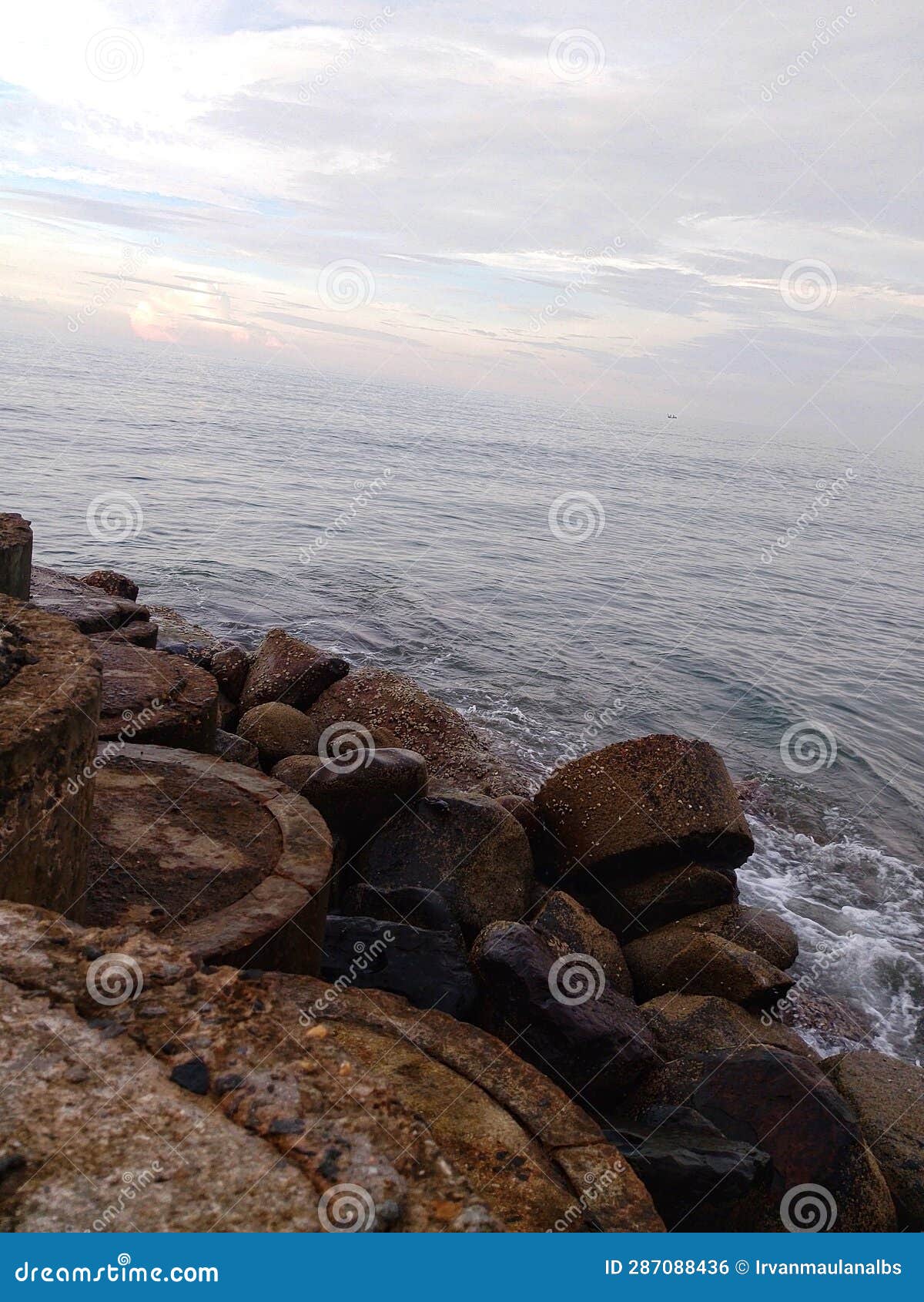 Creative Layout Rocks on the Beach in the Daylight Stock Photo - Image ...