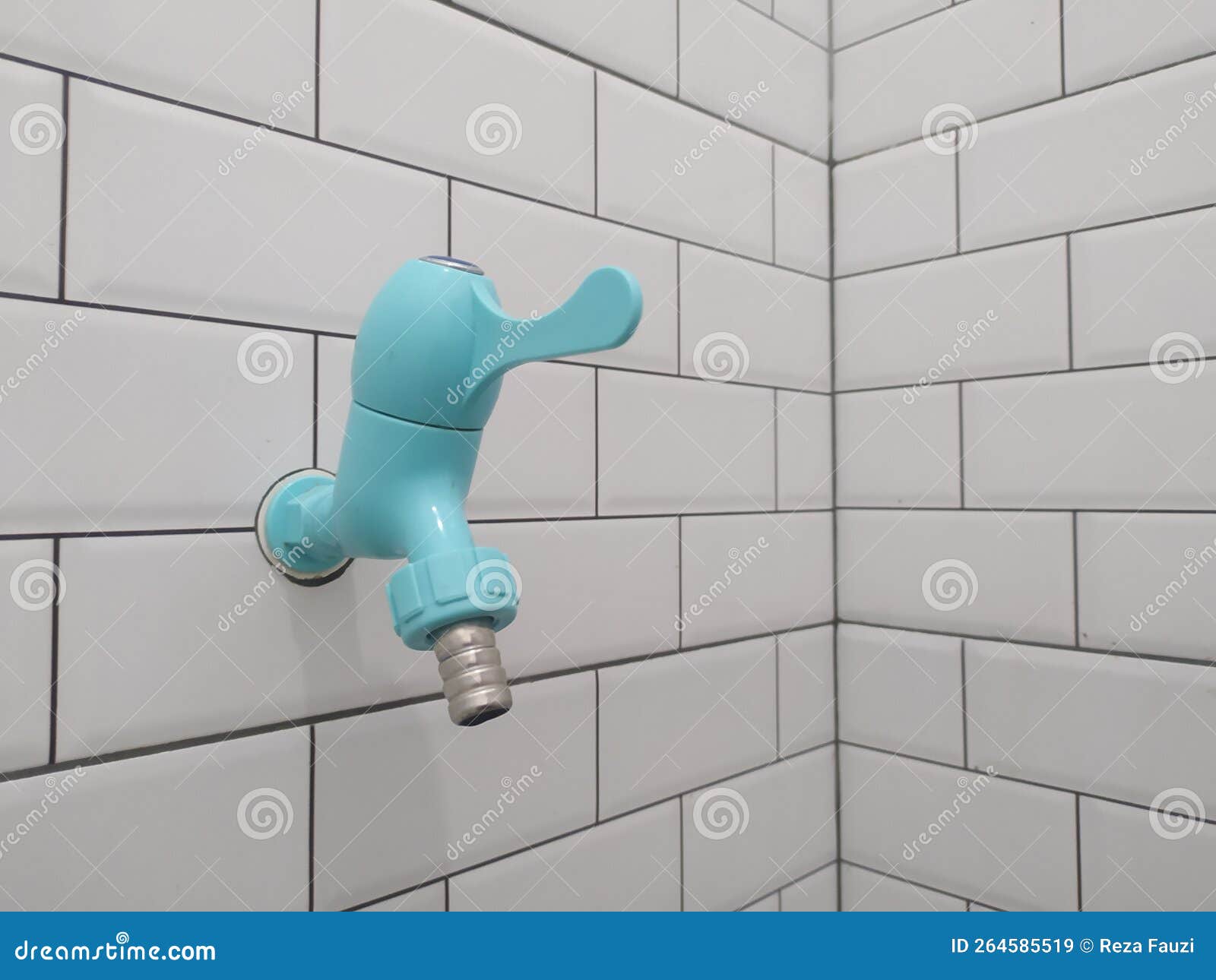 Creative Layout of Water Taps Attached To the Wall Stock Image - Image ...
