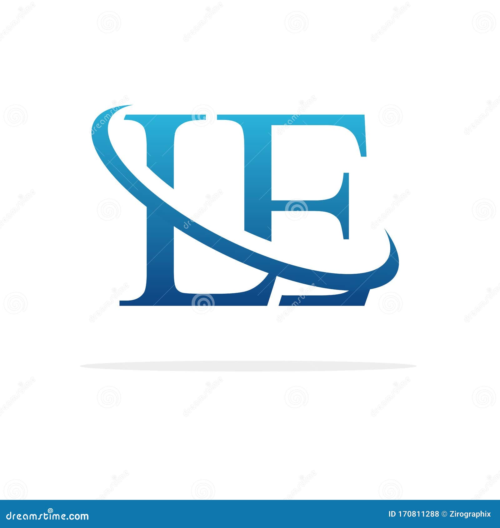 Creative LE Logo Icon Design Stock Vector - Illustration of blue ...