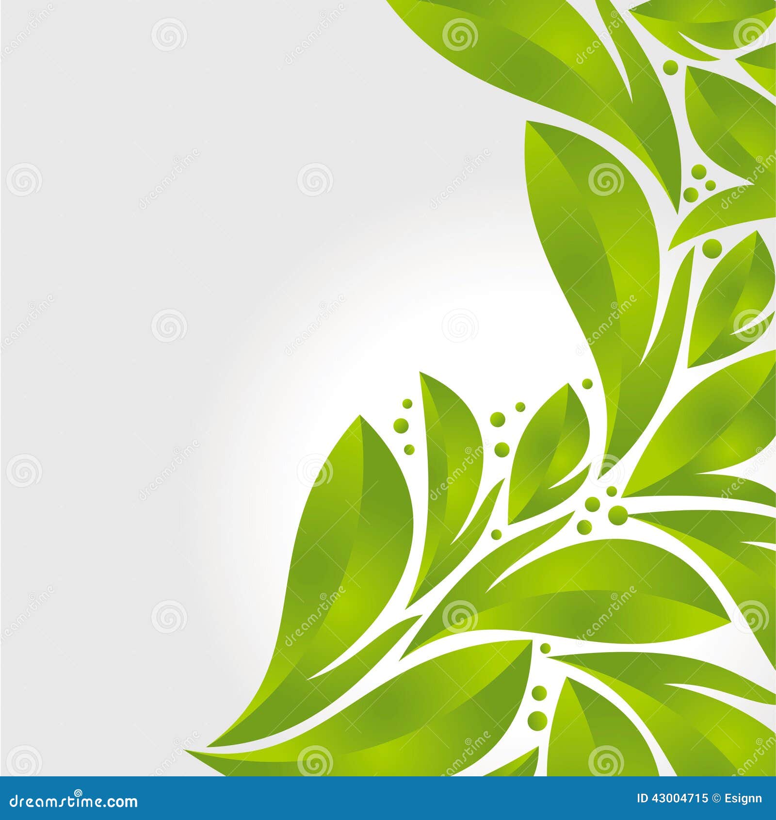Creative Leaf Design on White Background Stock Vector - Illustration of ...