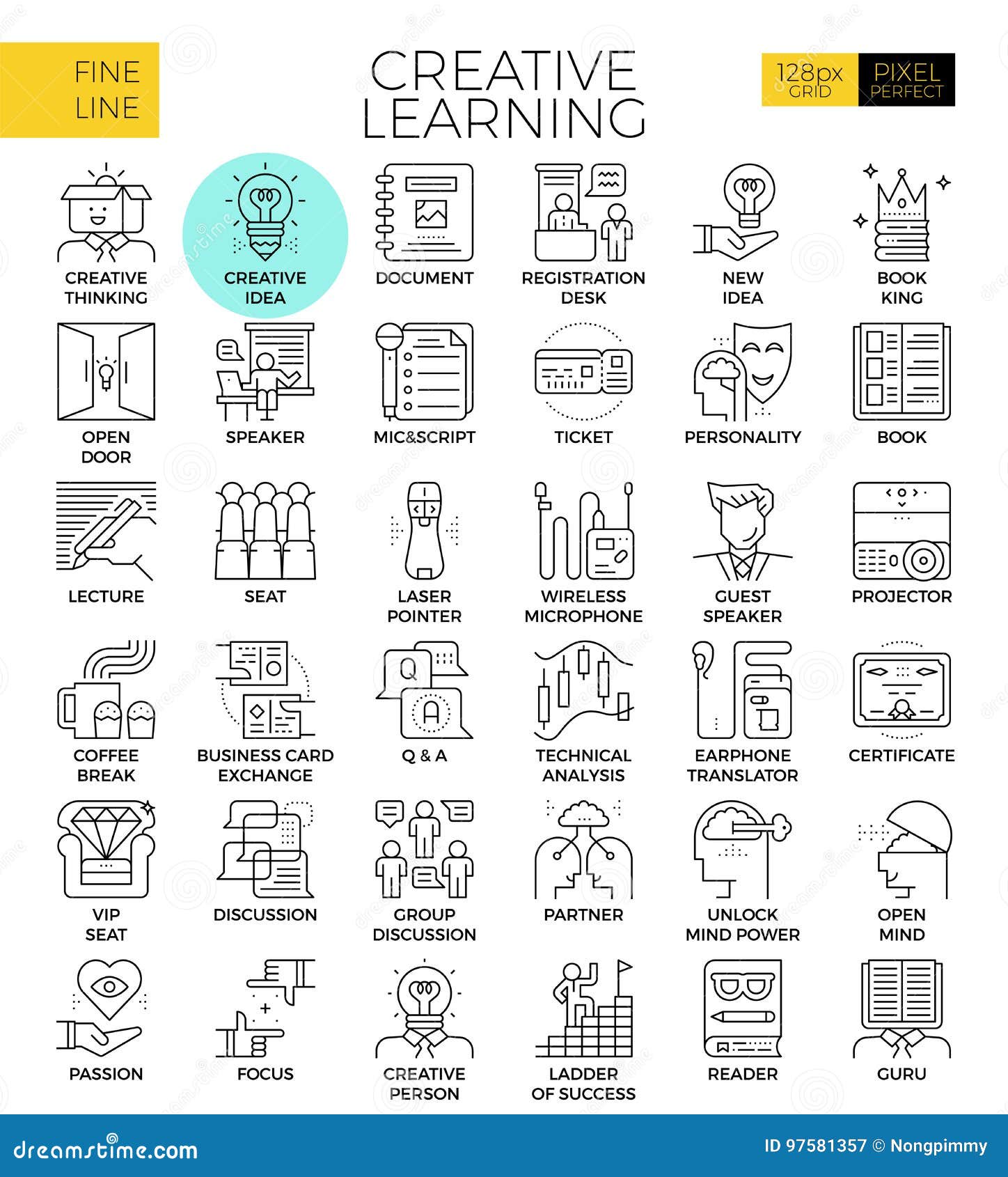 Creative learning stock vector. Illustration of avatar - 97581357