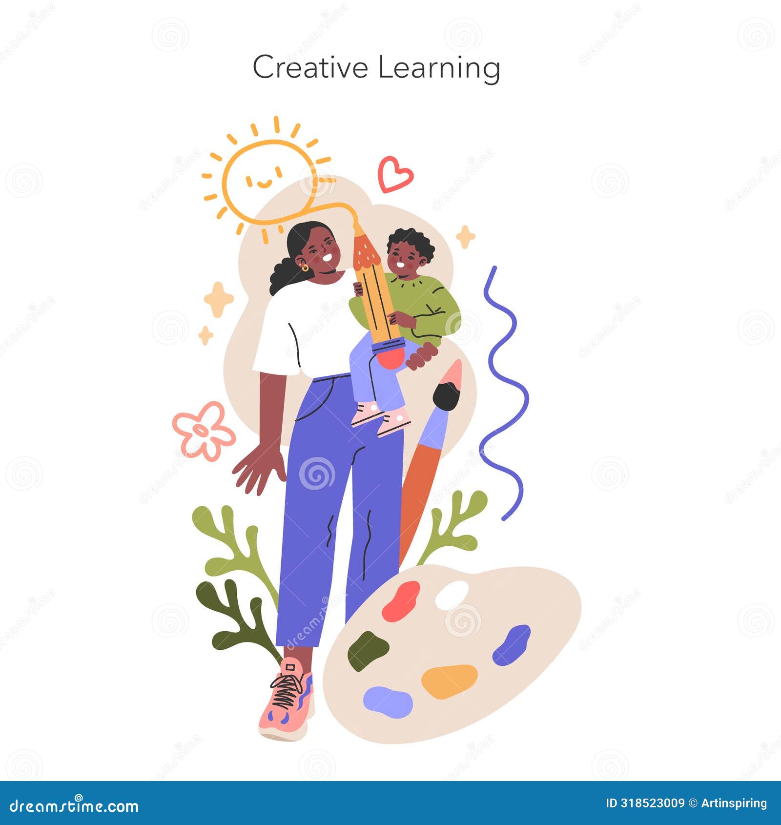 Creative Learning Illustration. Vector Illustration. Stock Vector ...