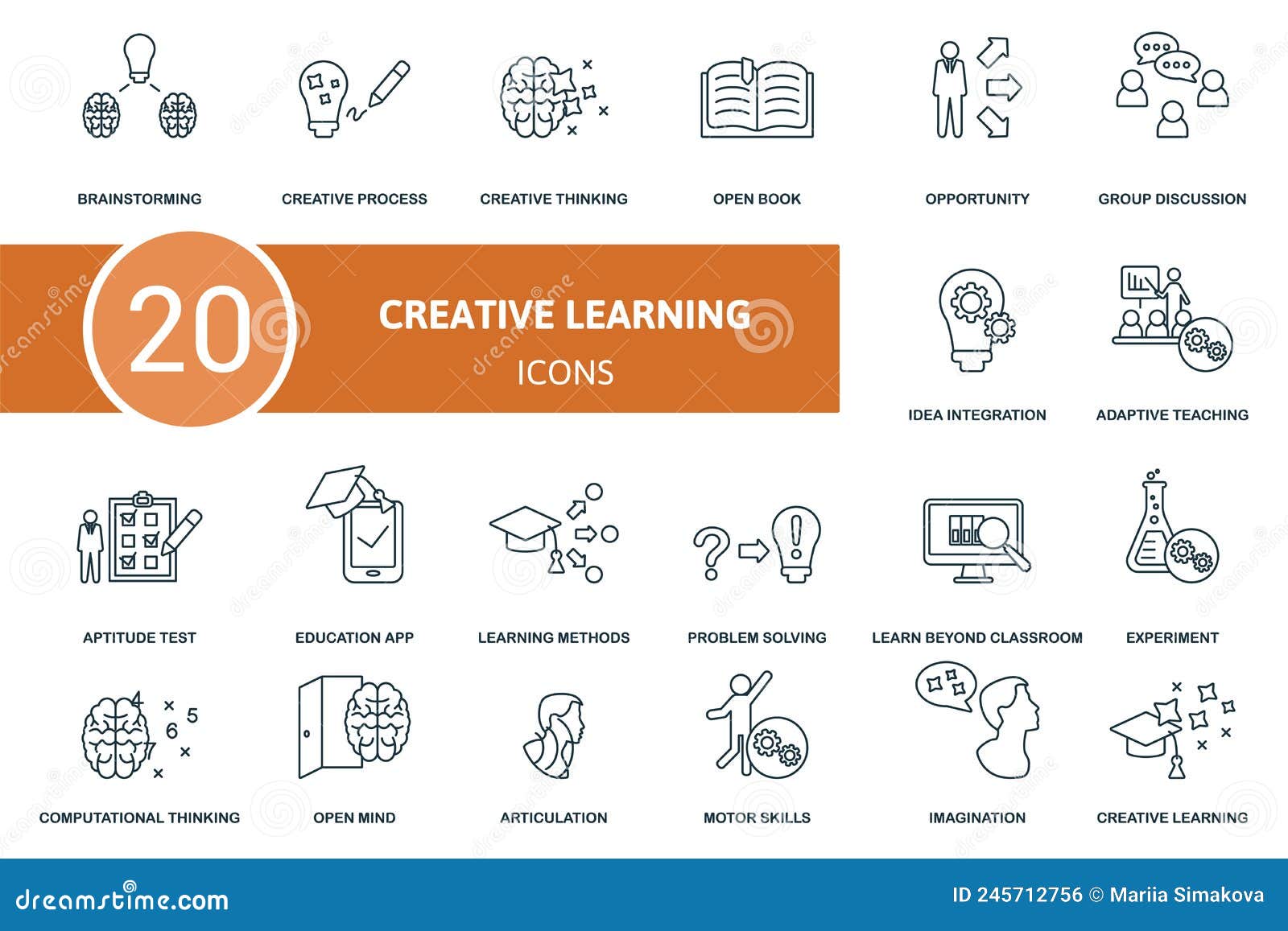 Creative Learning Of Foreign Language Isolated Cartoon Vector ...