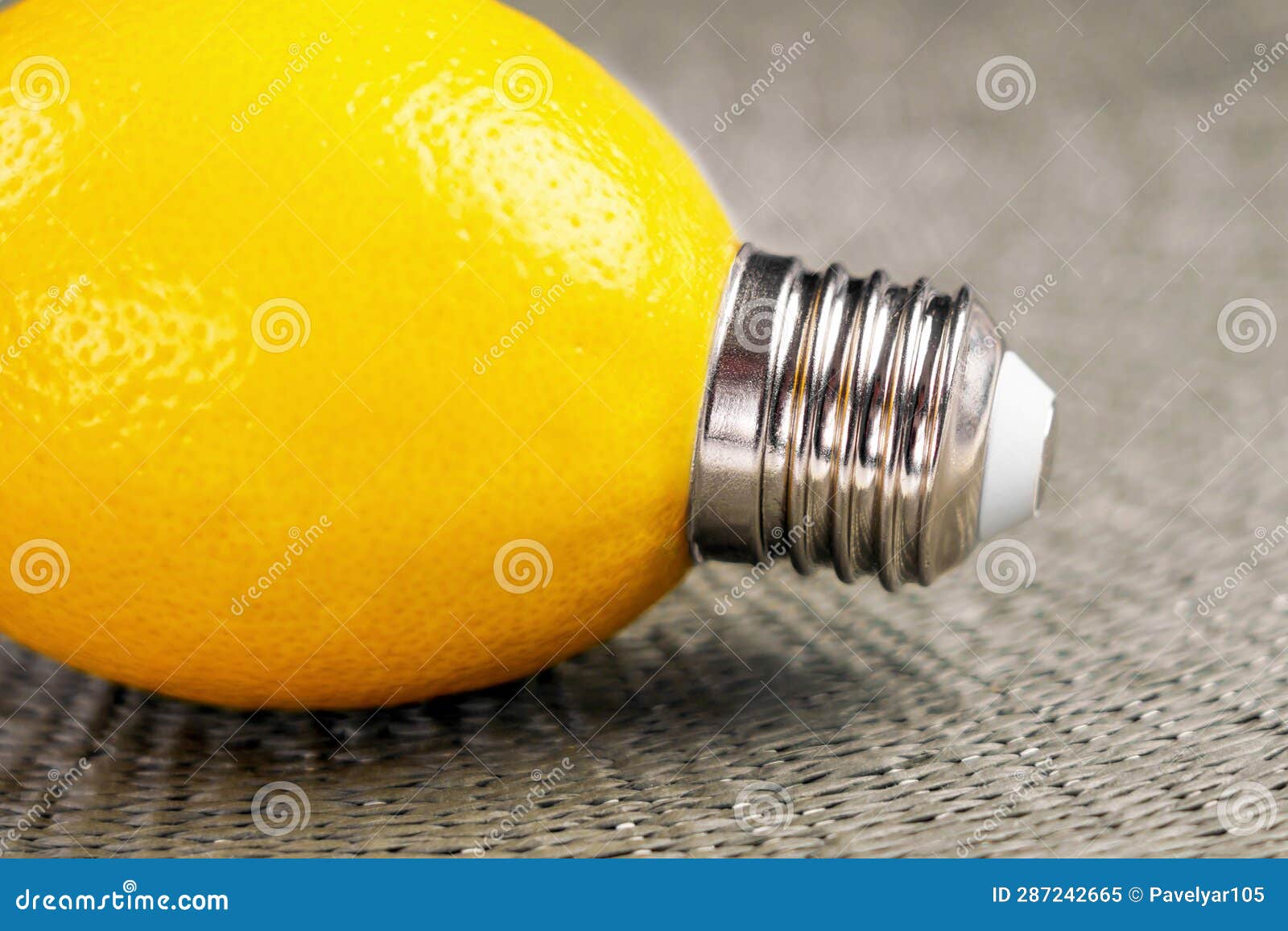 Creative Lemon Light Bulb. Conceptual Energy Idea Stock Image - Image ...