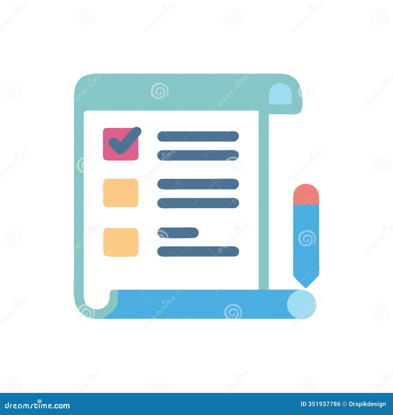 Lesson Plan Book Vector Isolated On White Stock Illustration ...