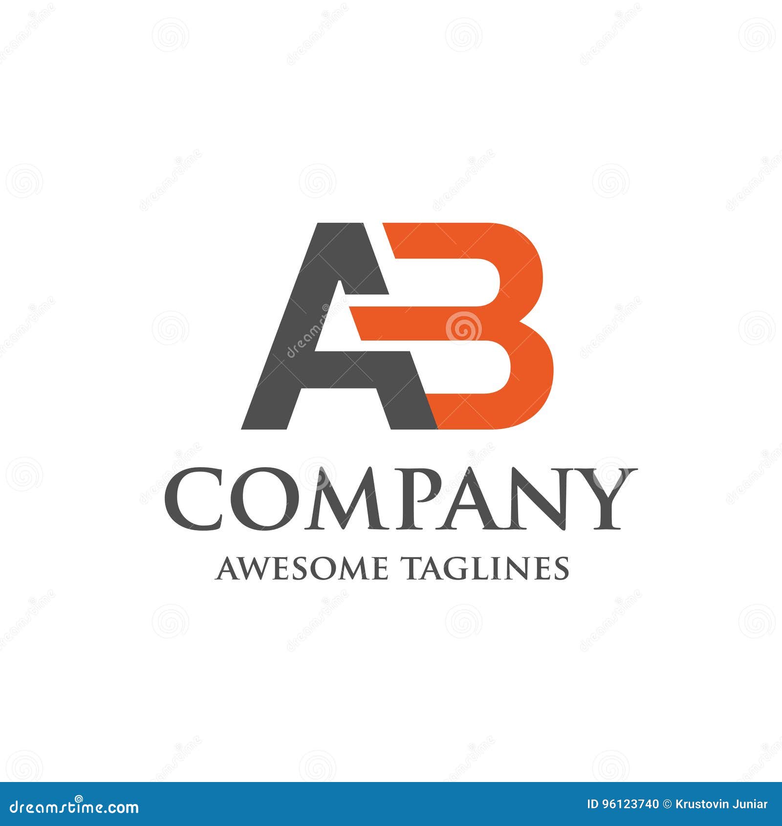 Creative letter AB logo stock vector. Illustration of letter - 96123740
