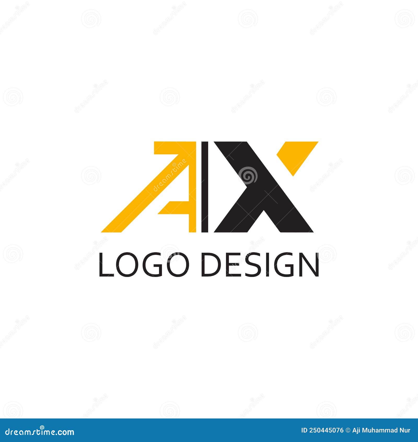 Creative Letter Ax Monogram for Logo Design Template Stock Illustration ...