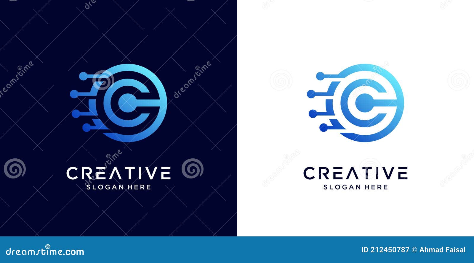 Creative Letter C Logo Design Technology Stock Vector - Illustration of ...