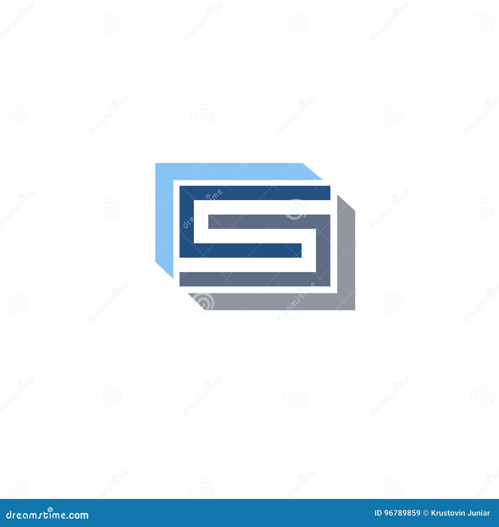 Creative Letter CS Letter Logo Cartoon Vector | CartoonDealer.com #96789859