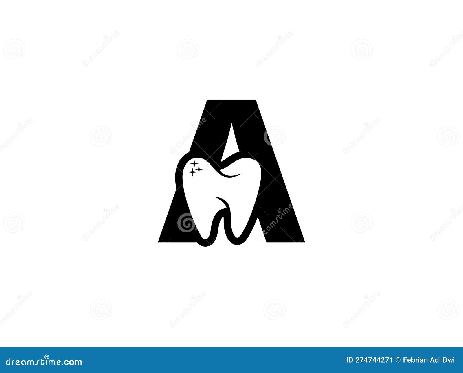 Letter a with Dental Logo Vector, Dental Clinic Logo Design Template ...