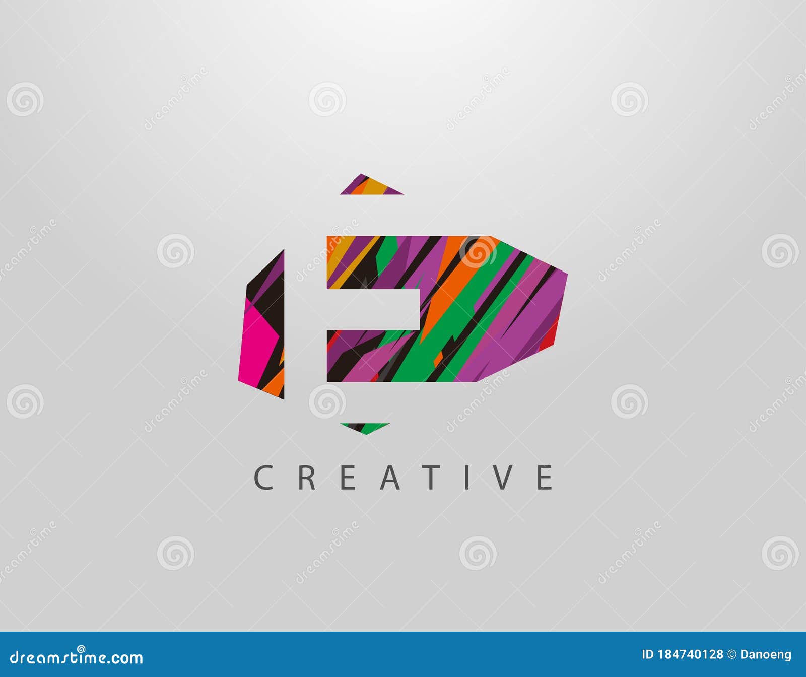 Creative Letter E Logo. Abstract E Letter Design,Negative Space Logo ...