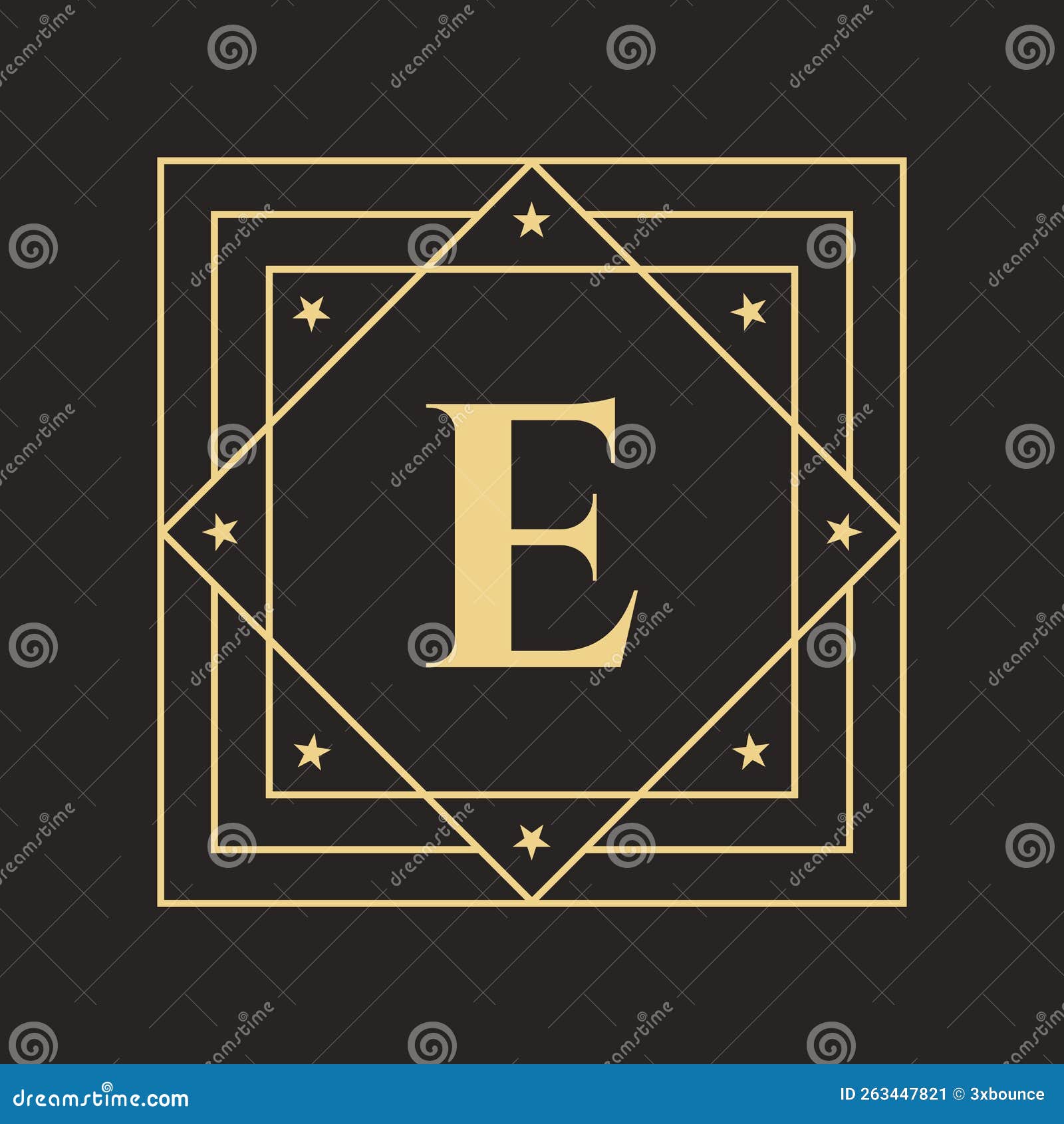 Creative Letter E Logo with Elegant and Stylish Luxury Concept. Initial ...