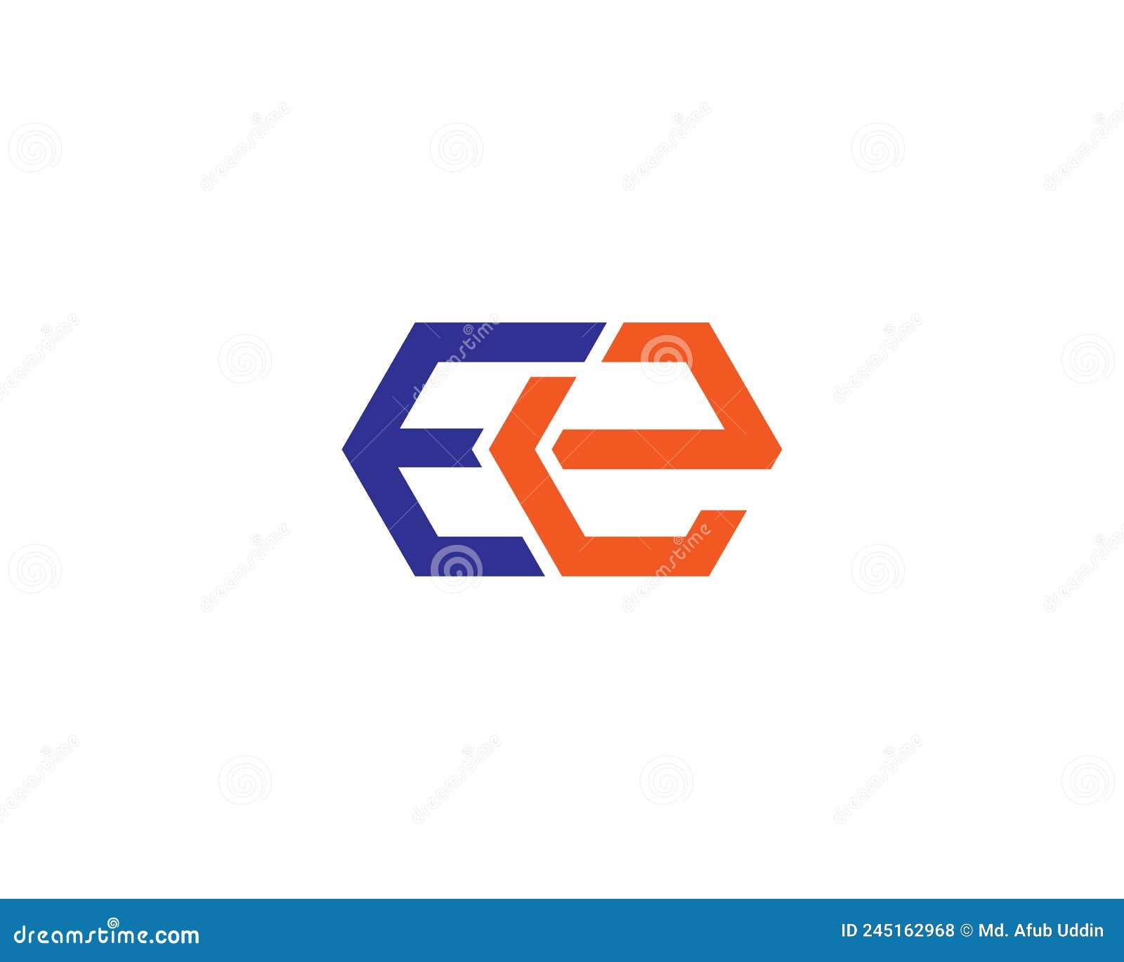 Creative Letter EE Logo Design Concept Stock Vector - Illustration of ...