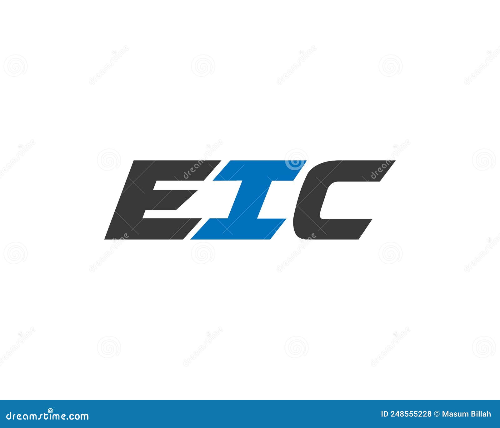 Creative Letter EIC Logo Design Concept. Stock Vector - Illustration of ...