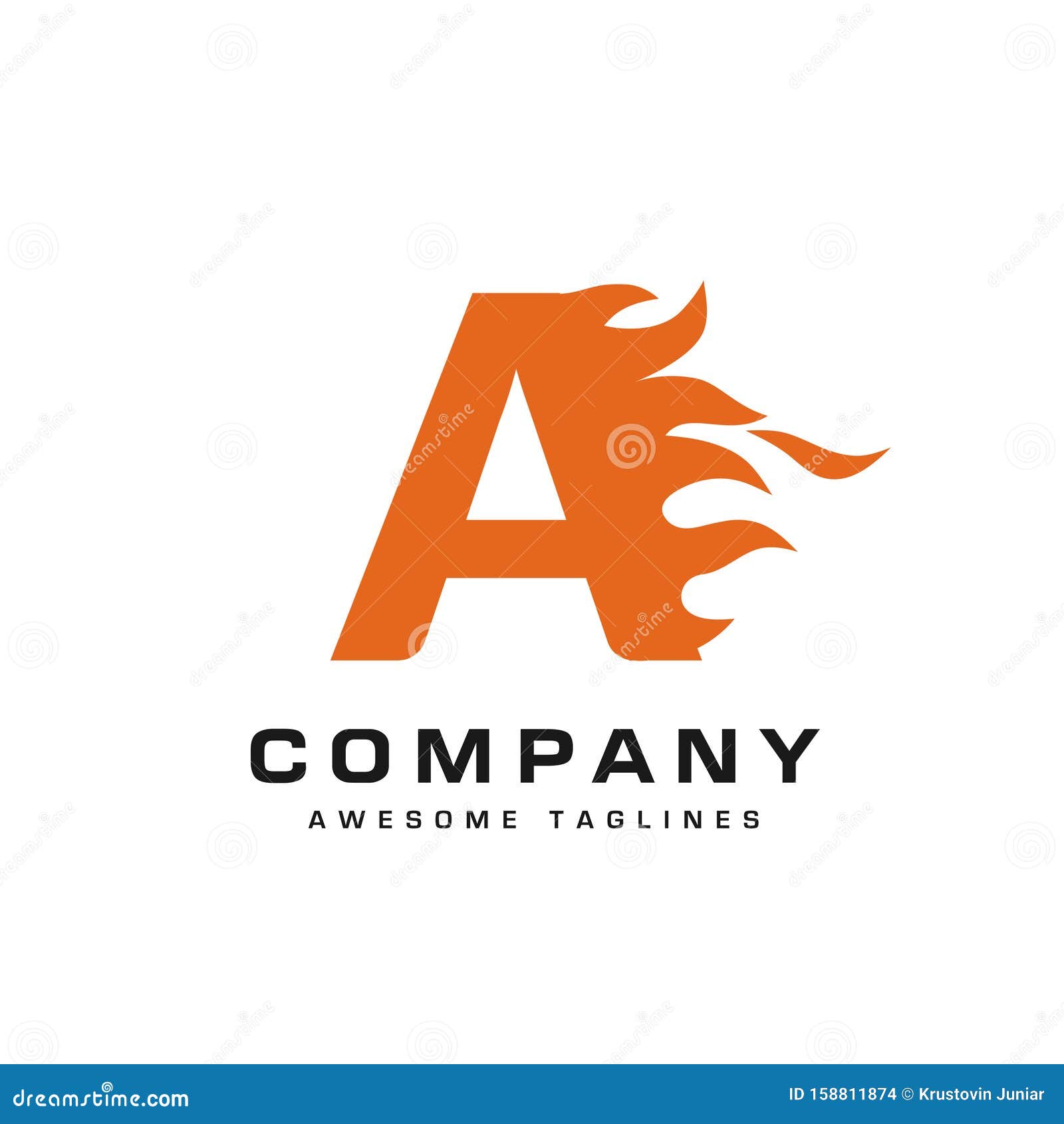 Creative Letter a and Fire Logo Stock Vector - Illustration of sign ...