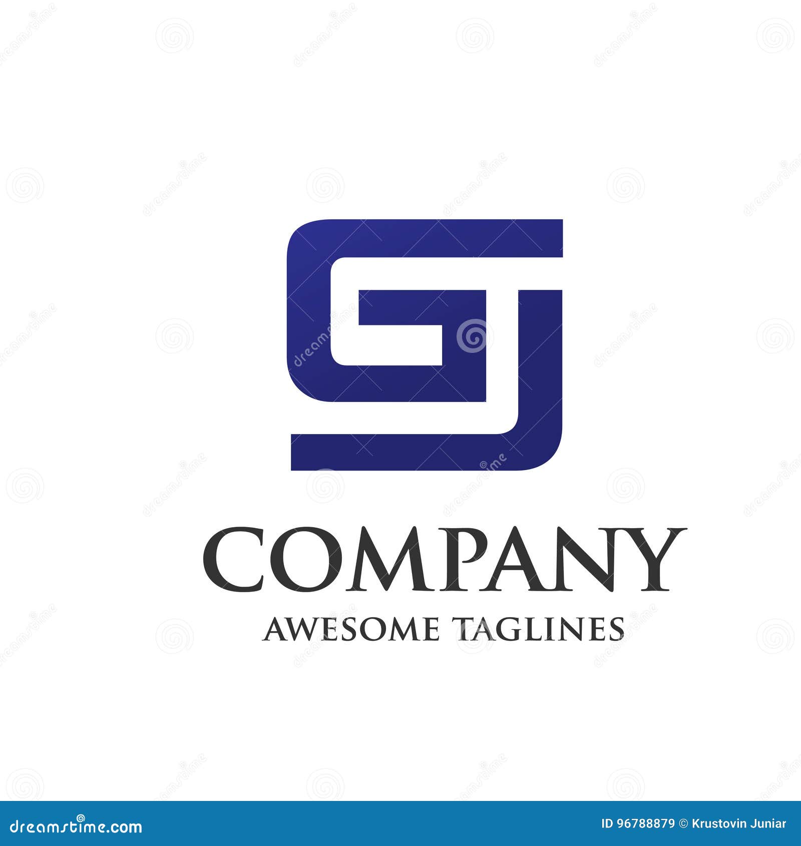 Creative Letter GJ Design Logo Stock Vector - Illustration of corporate ...