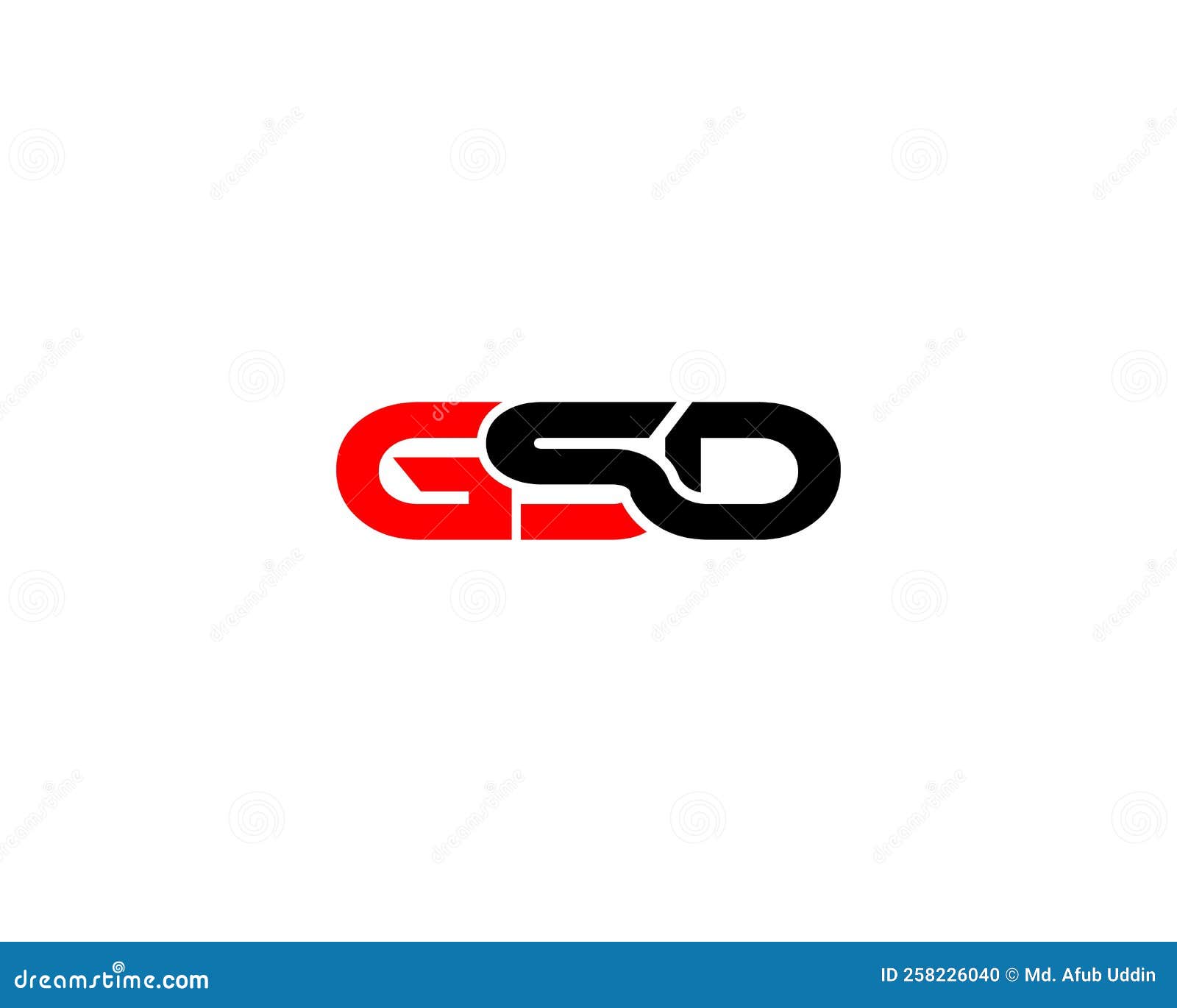 Creative Letter GSD Abstract Logo Stock Vector - Illustration of sign ...