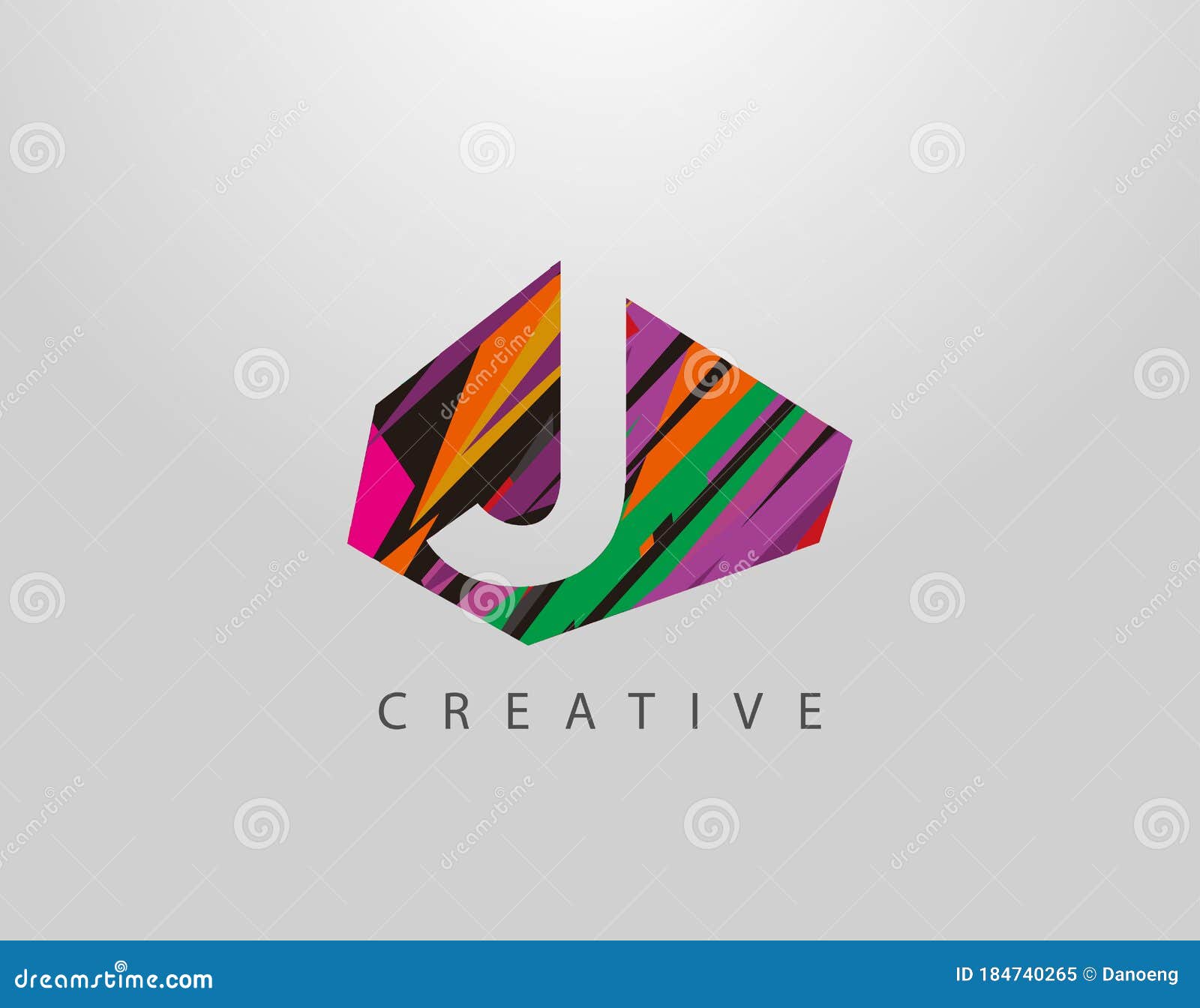 Creative Letter J Logo. Abstract J Letter Design, Made of Various ...