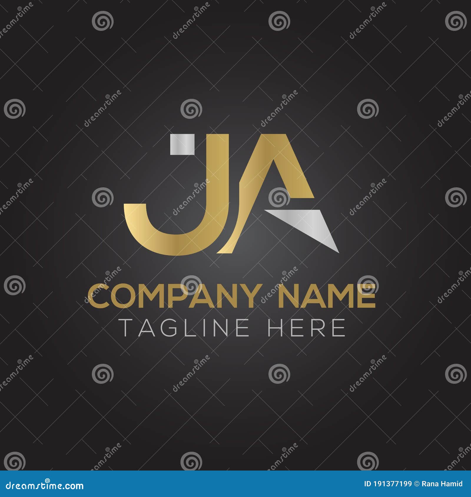 Creative Letter JA Logo Design Vector Template. Initial Linked Letter ...