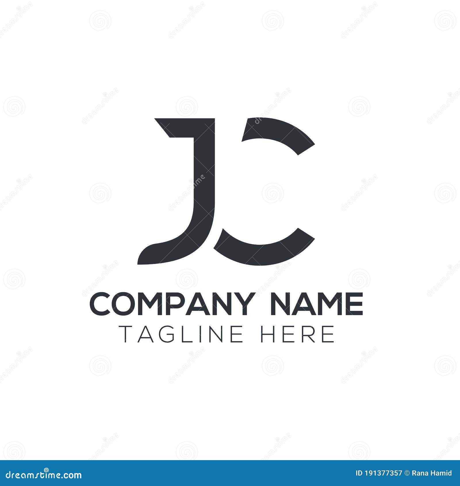 Creative Letter JC Logo Design Vector Template. Initial Linked Letter ...