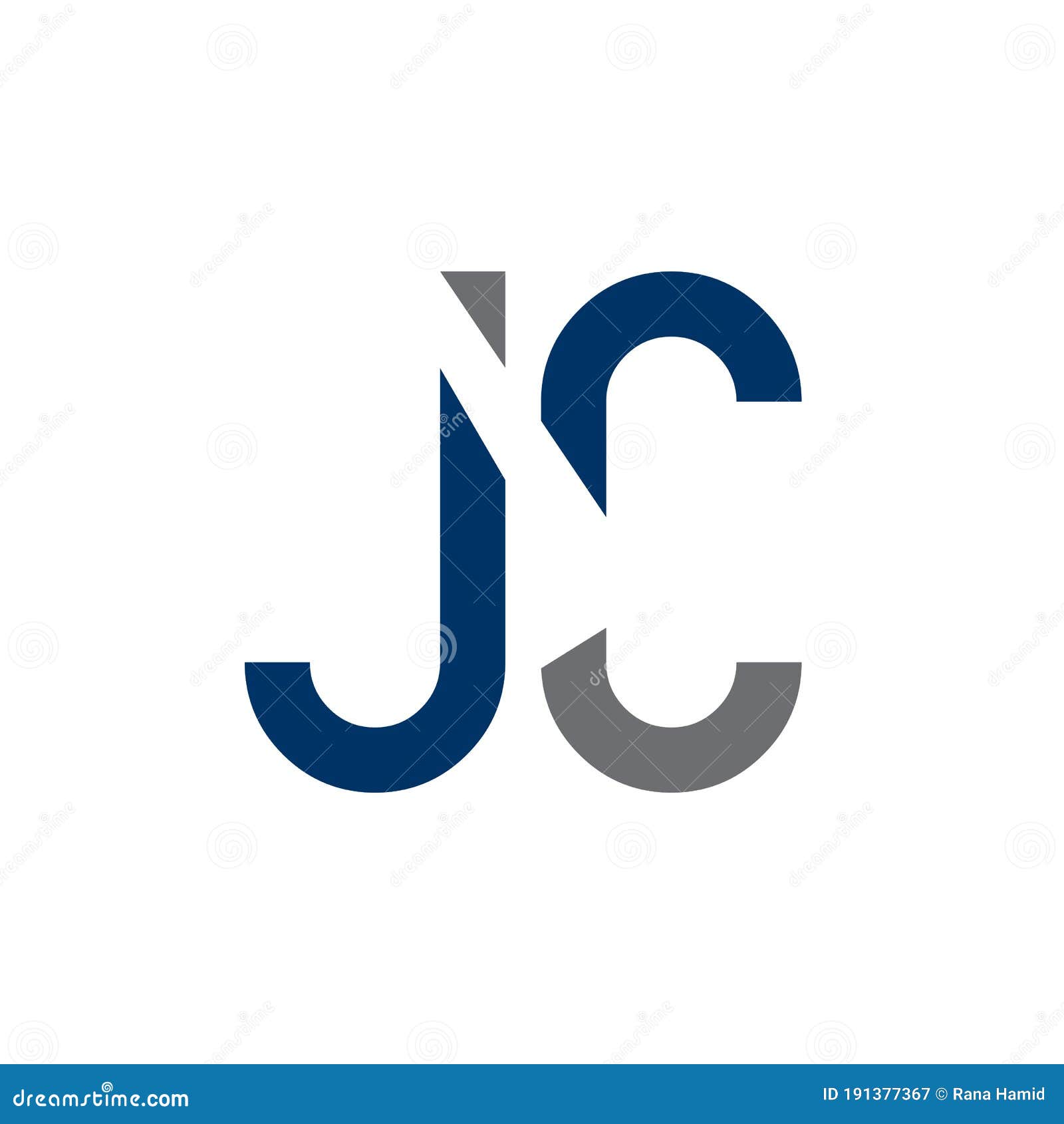 Creative Letter JC Logo Design Vector Template. Initial Linked Letter ...