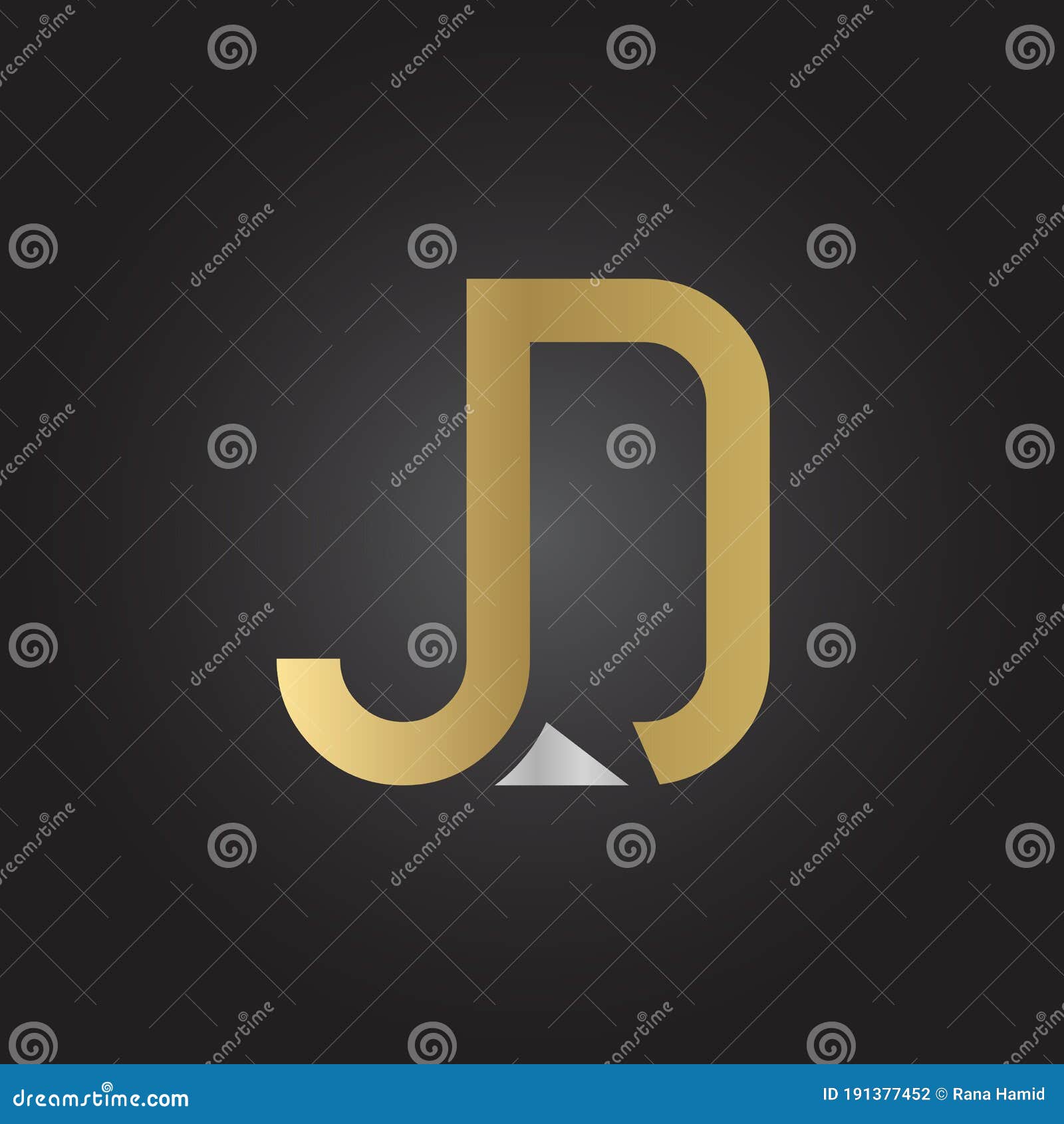 Creative Letter JD Logo Design Vector Template. Initial Linked Letter ...