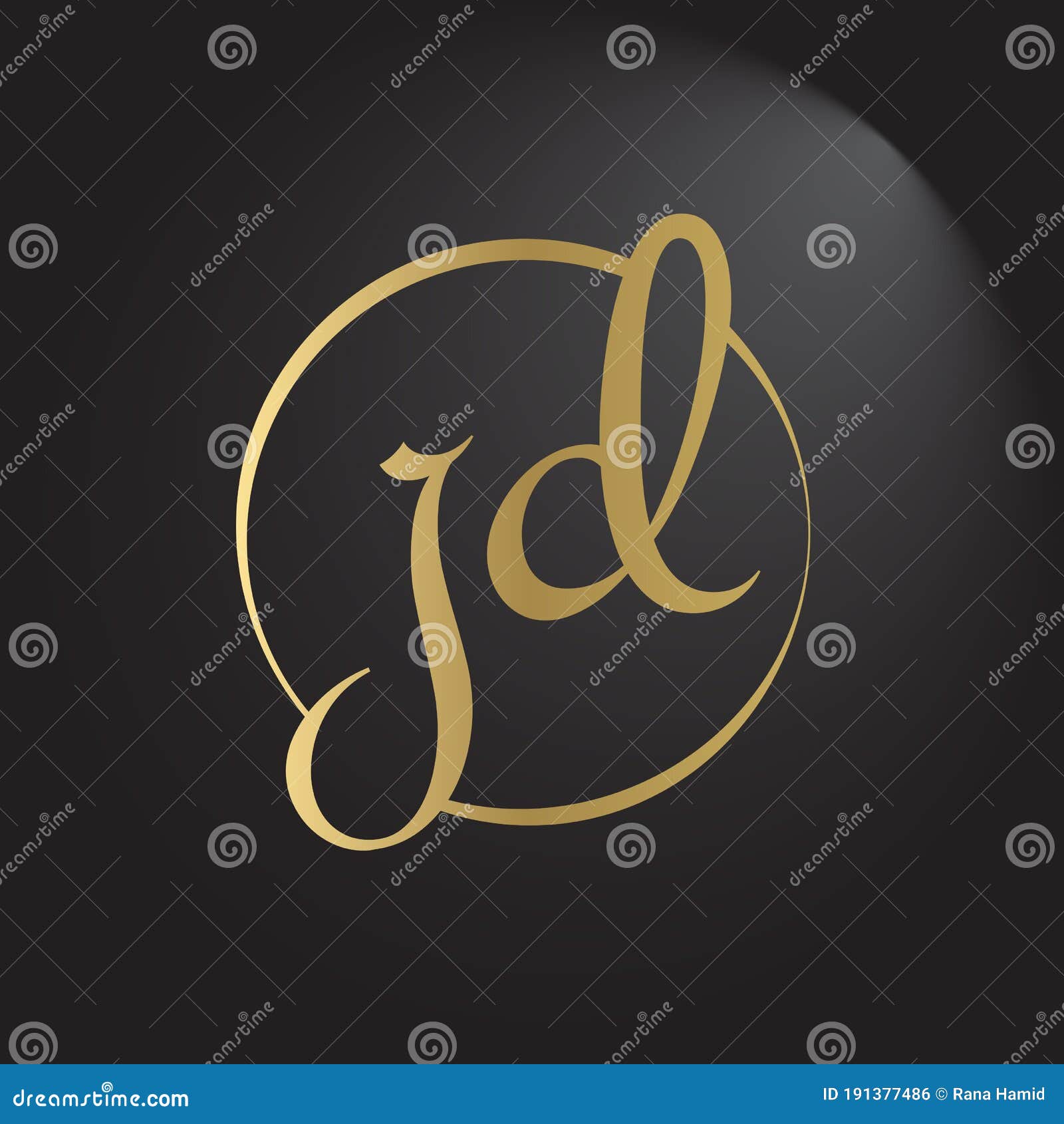 Creative Letter JD Logo Design Vector Template. Initial Linked Letter ...