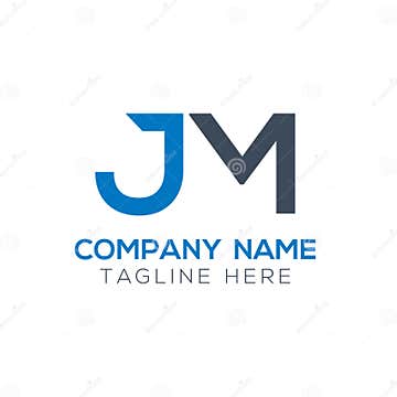 Creative Letter JM Logo Design Vector Template. Initial Linked Letter ...