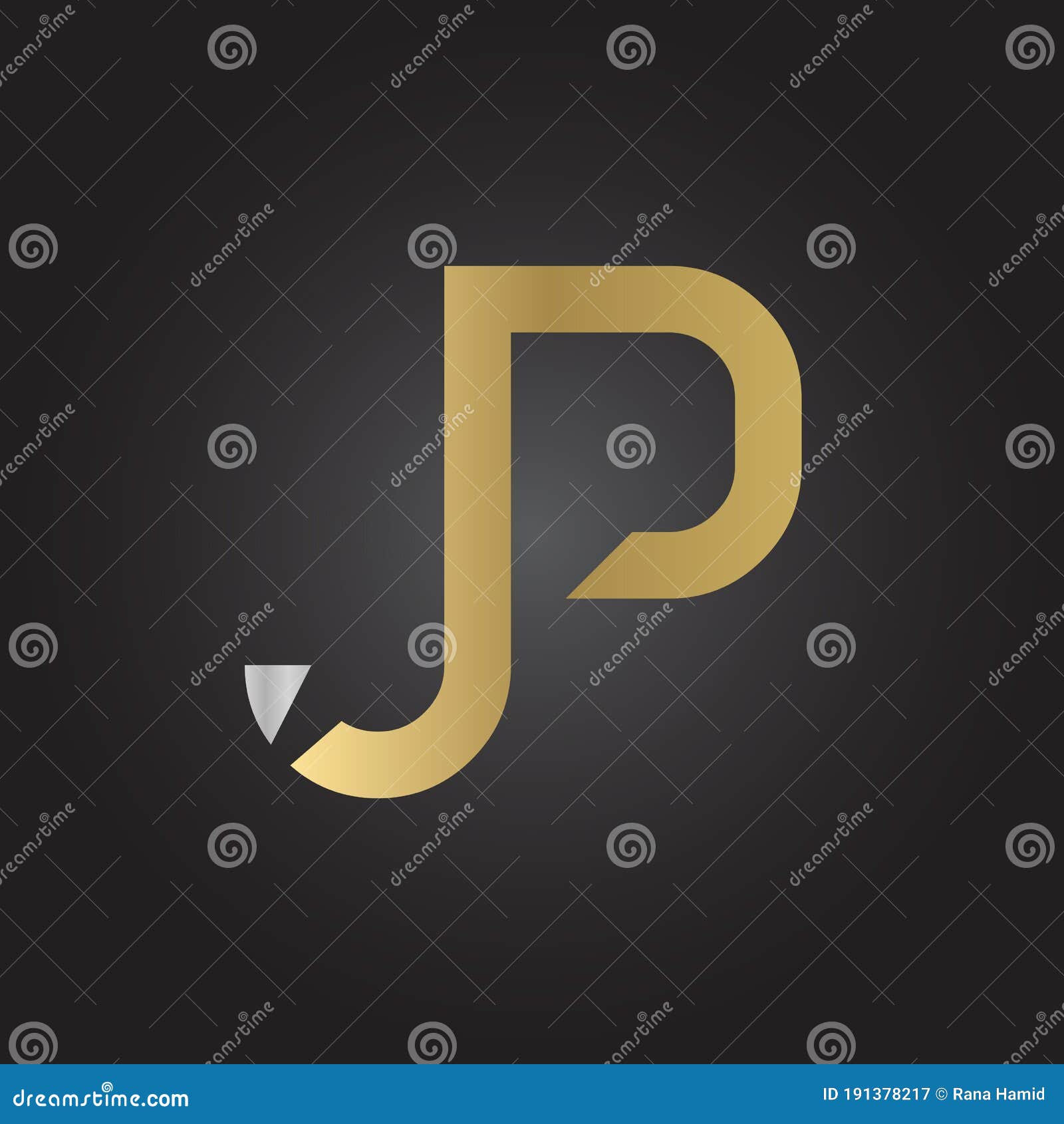 Creative Letter JP Logo Design Vector Template. Initial Linked Letter ...