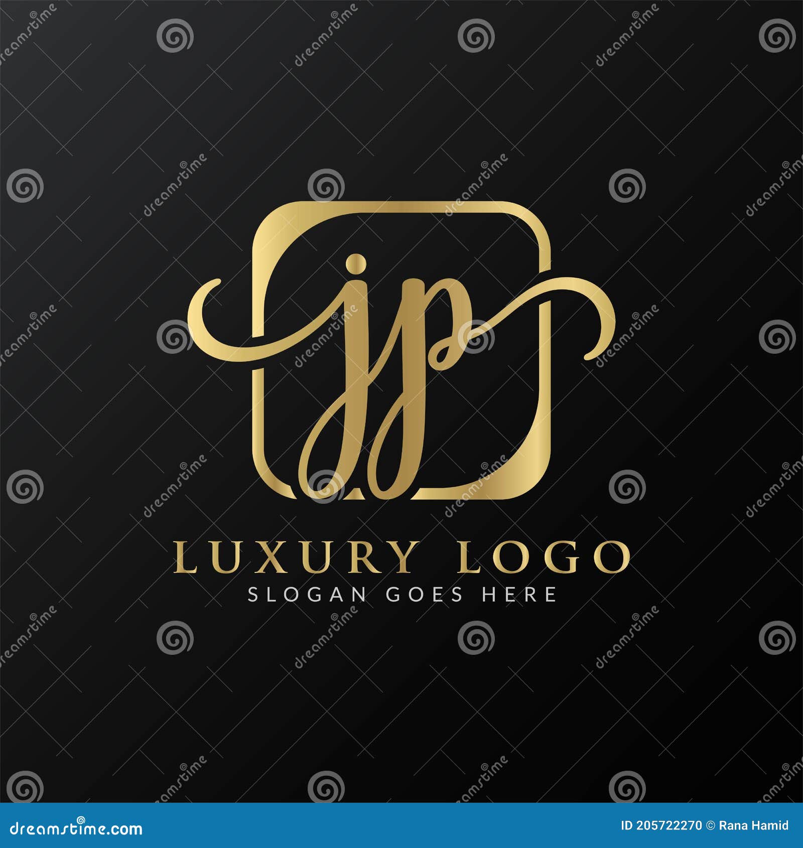Creative Letter JP Logo Design Vector Template. Initial Luxury Letter ...