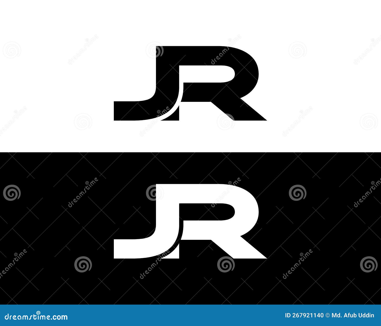 Creative Letter JR Logo Design Stock Vector - Illustration of logo ...