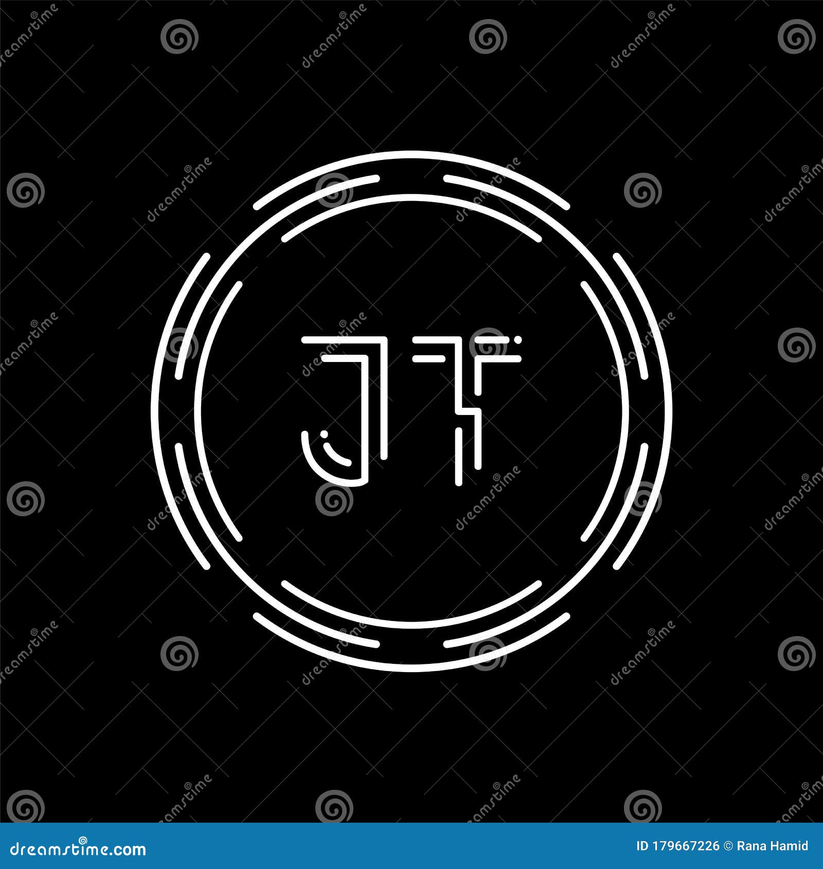 Creative Letter JT Logo Design Vector Template. Digital Linked Letter ...