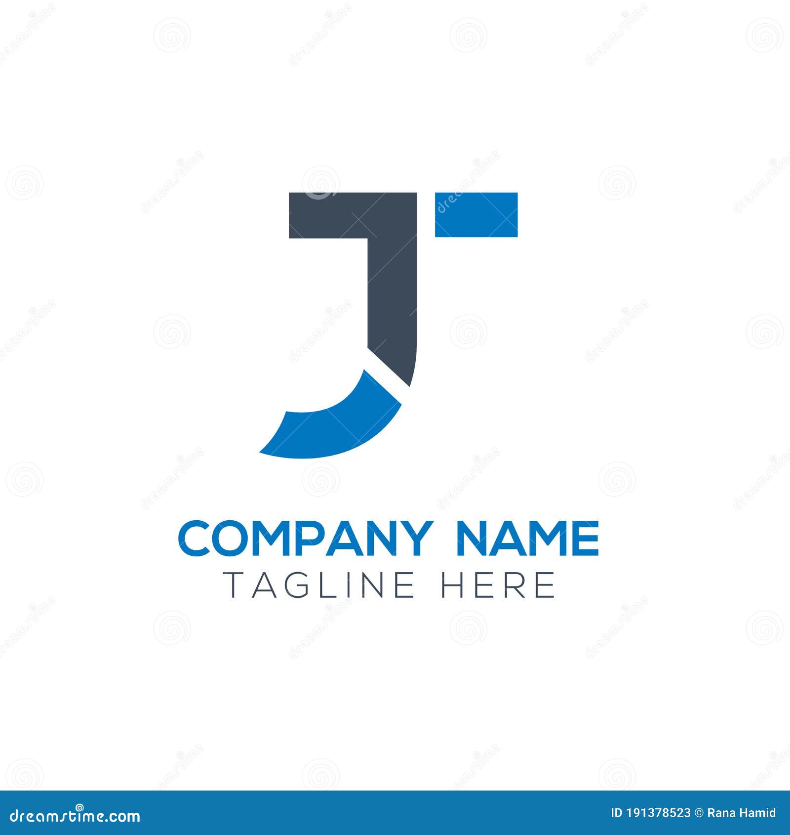Creative Letter JT Logo Design Vector Template. Initial Linked Letter ...