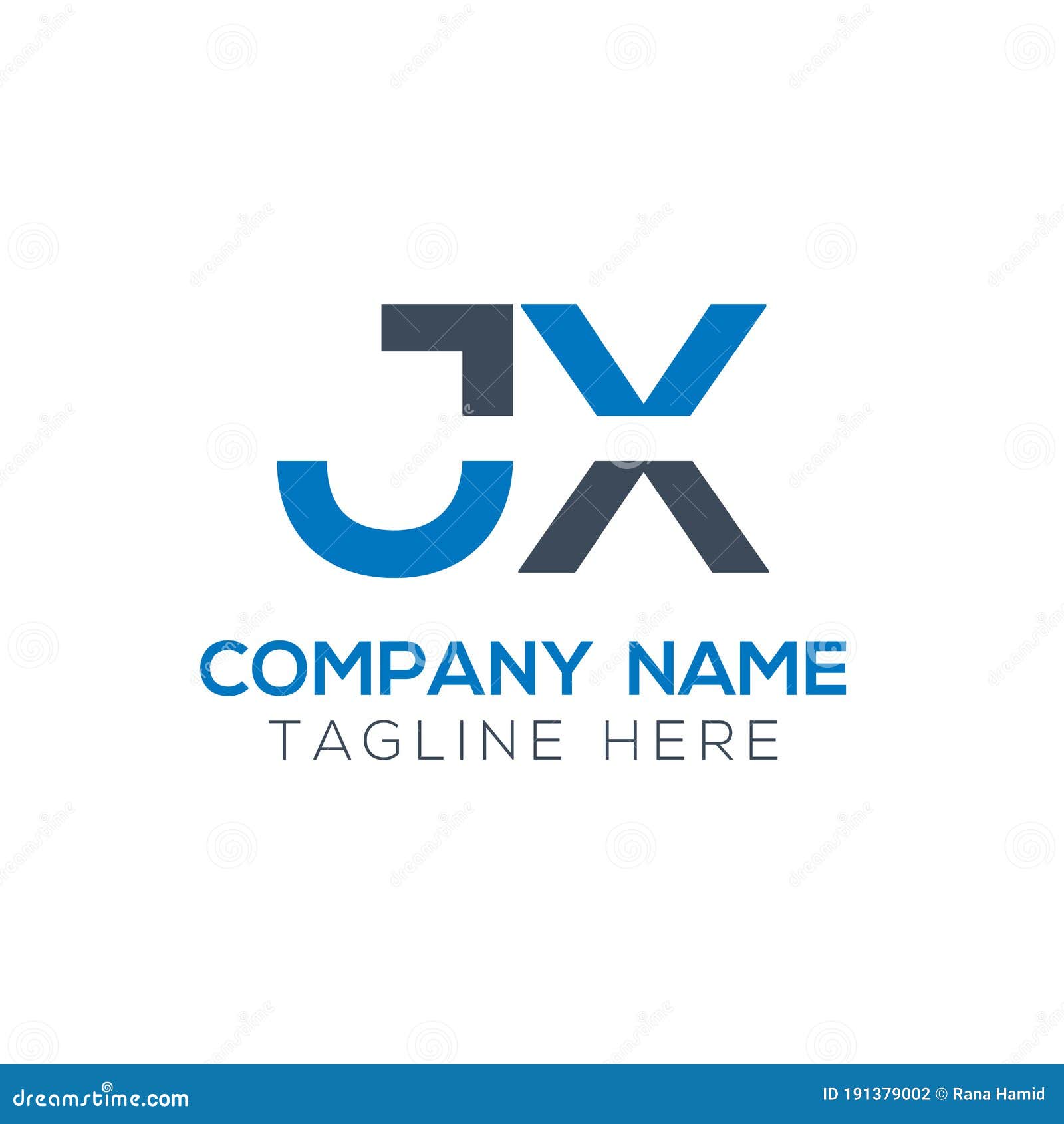 Creative Letter JX Logo Design Vector Template. Initial Linked Letter ...