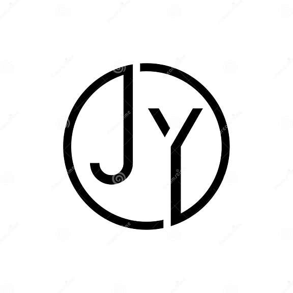 Creative Letter JY Logo Design Vector Template. Initial Circle Letter ...