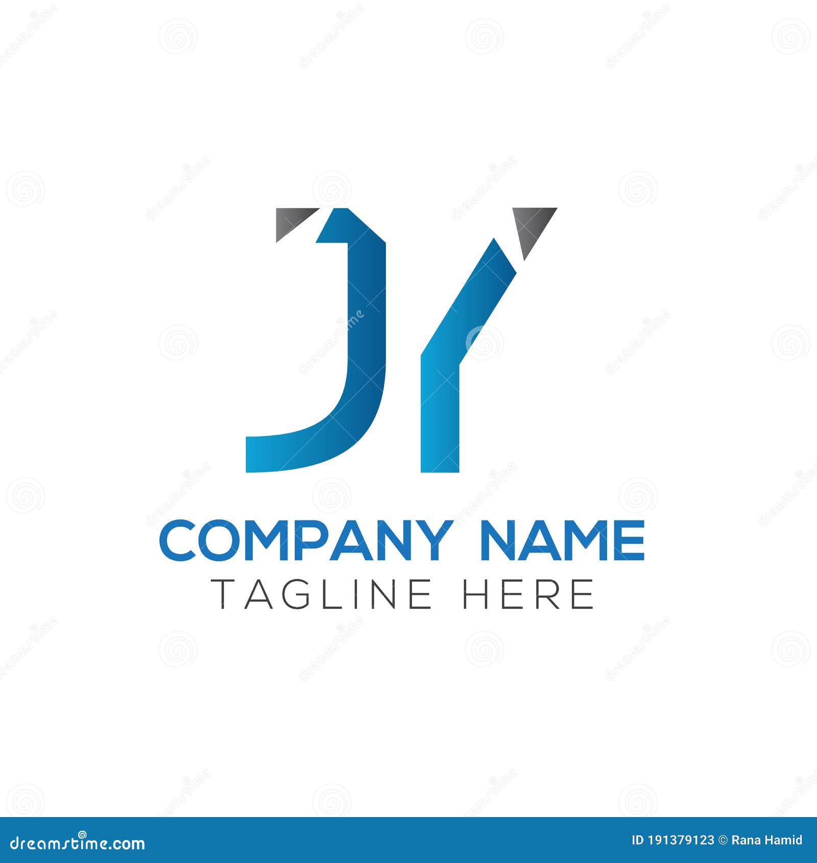 Creative Letter JY Logo Design Vector Template. Initial Linked Letter ...