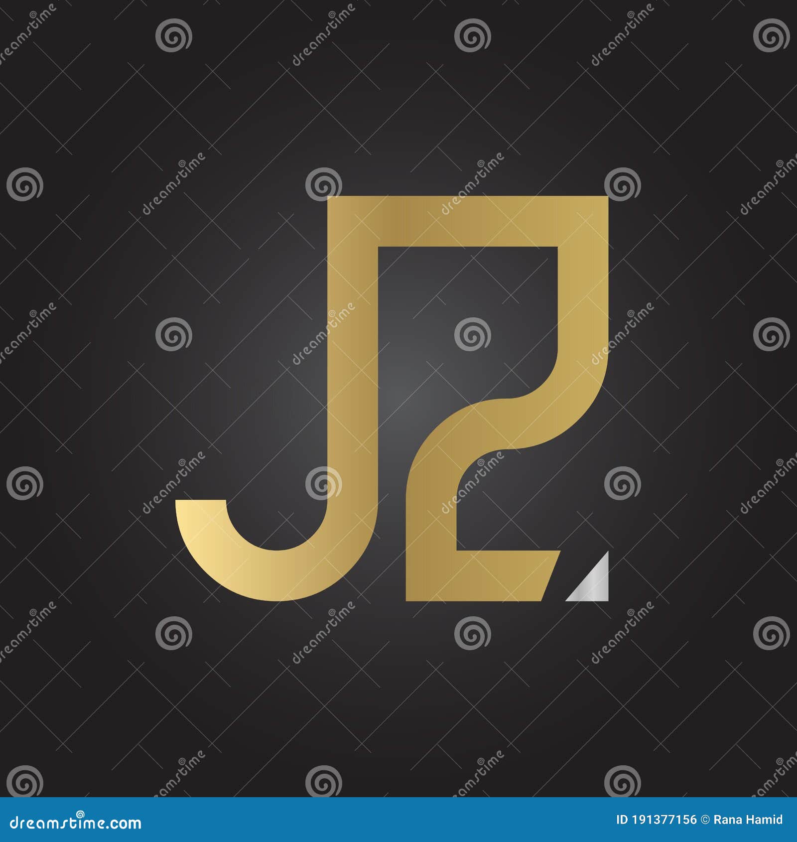 Creative Letter JZ Logo Design Vector Template. Initial Linked Letter ...
