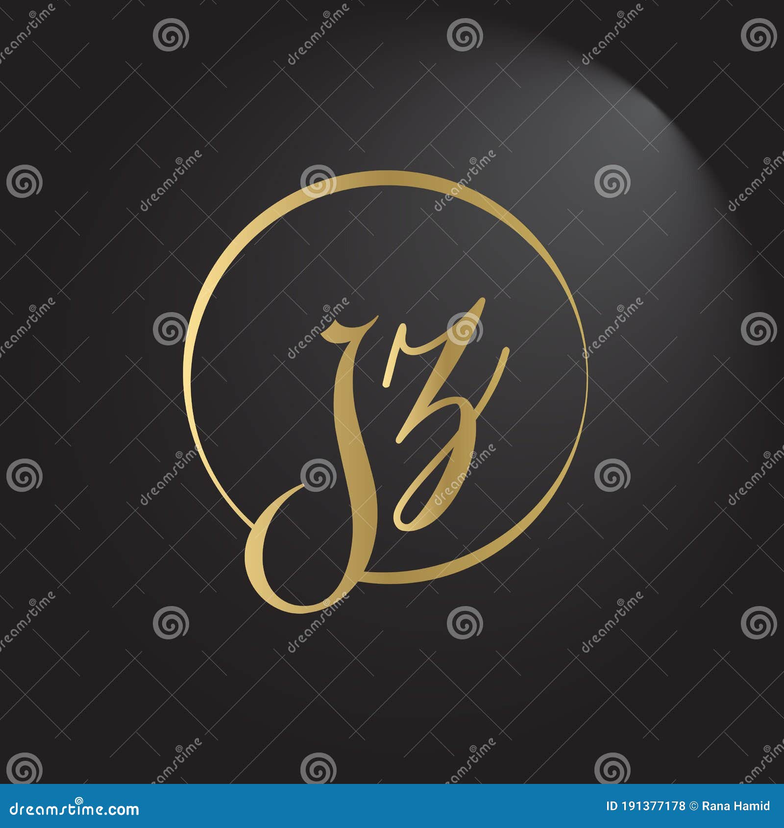 Creative Letter JZ Logo Design Vector Template. Initial Linked Letter ...