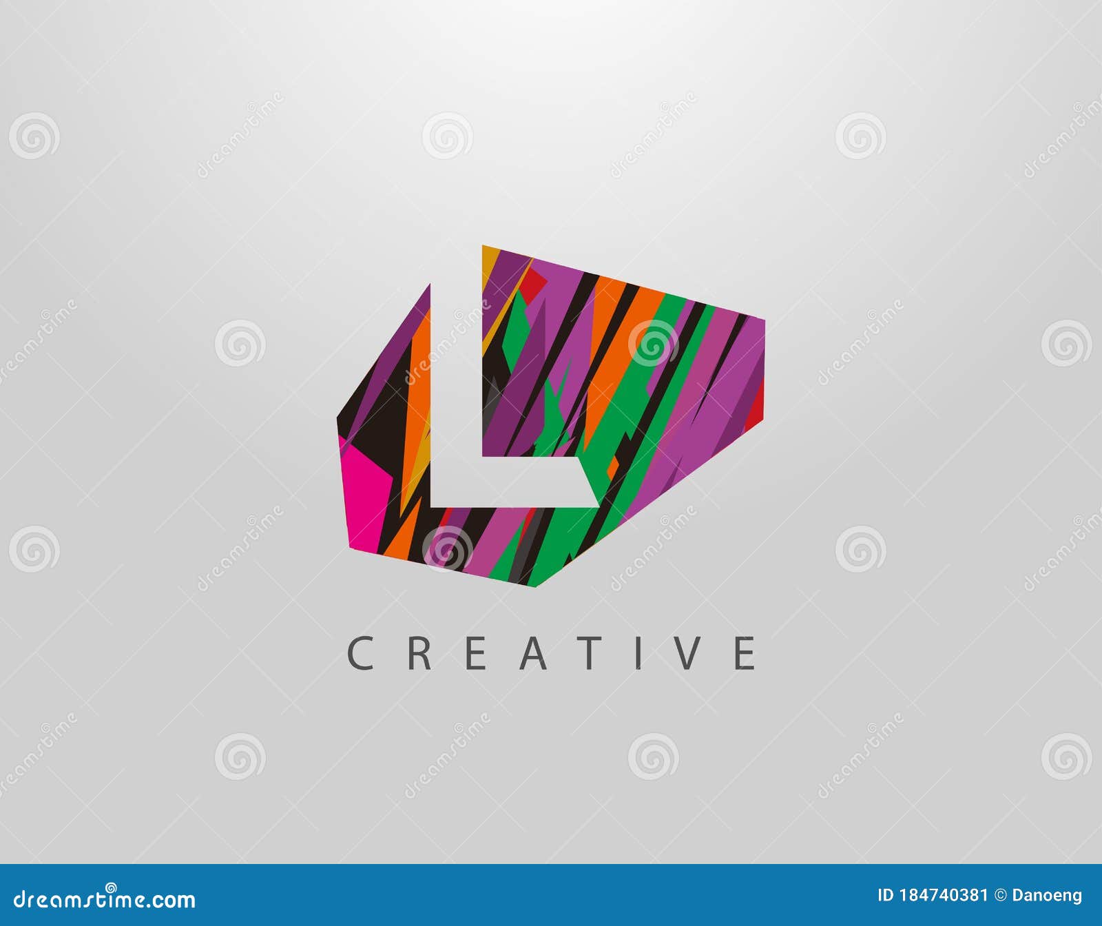 Creative Letter L Logo. Abstract L Letter Design, Made of Various ...