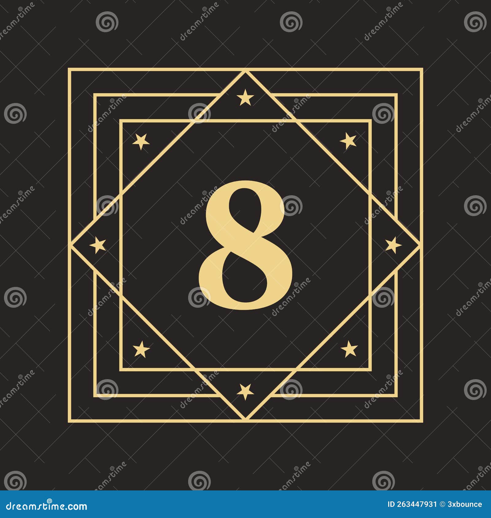 Creative Letter 8 Logo with Elegant and Stylish Luxury Concept. Initial ...