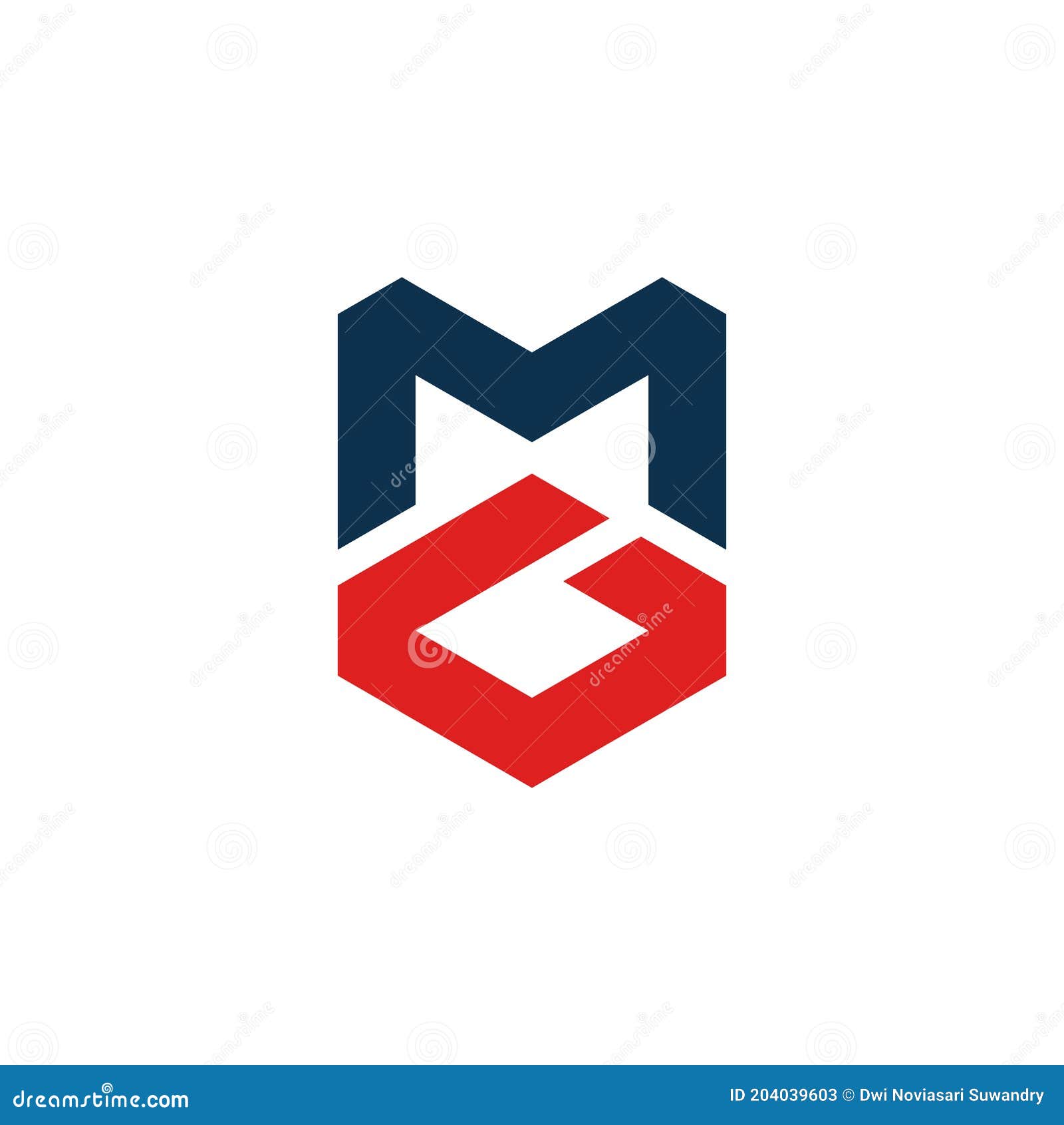 Creative Letter M and G Logo Stock Vector - Illustration of font, black ...