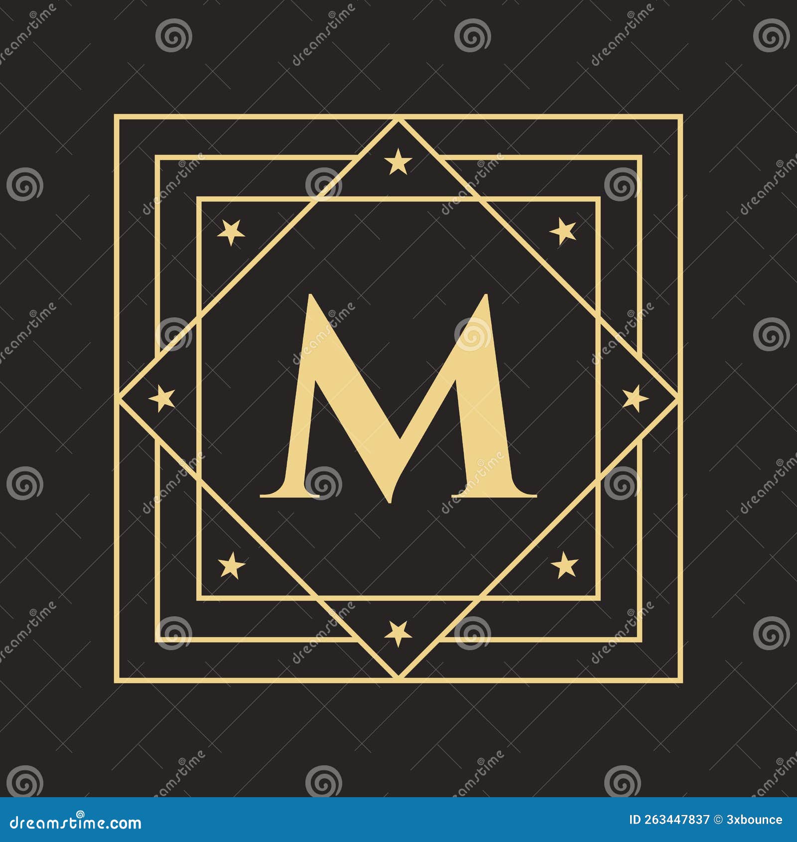 Creative Letter M Logo with Elegant and Stylish Luxury Concept. Initial ...