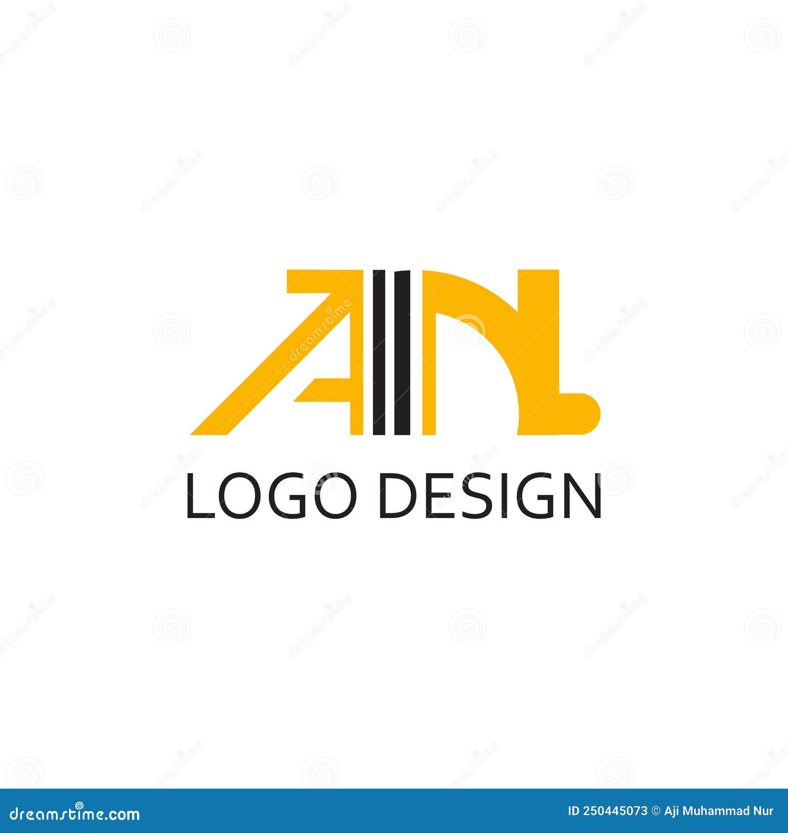 Creative Letter an Monogram for Logo Design Template Stock Illustration ...