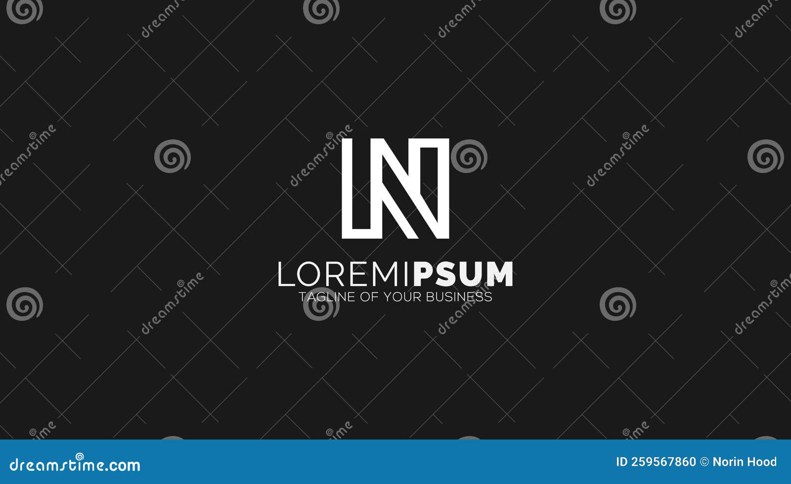 Creative Letter N Logo Design in Monogram Vector Template Stock ...