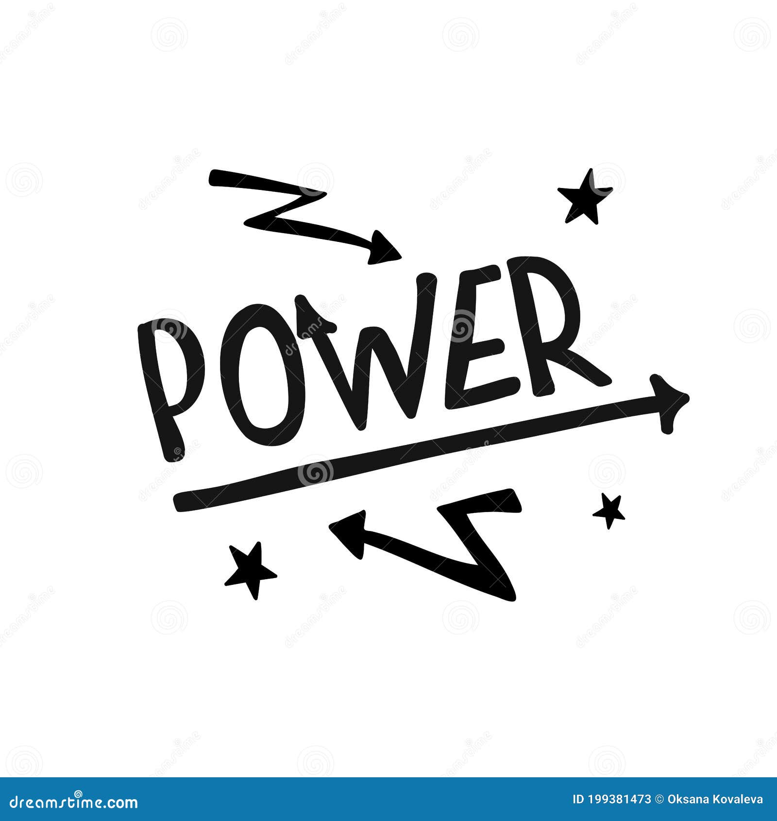 Creative Letter Power. Text Symbol. Lettering Stock Illustration ...