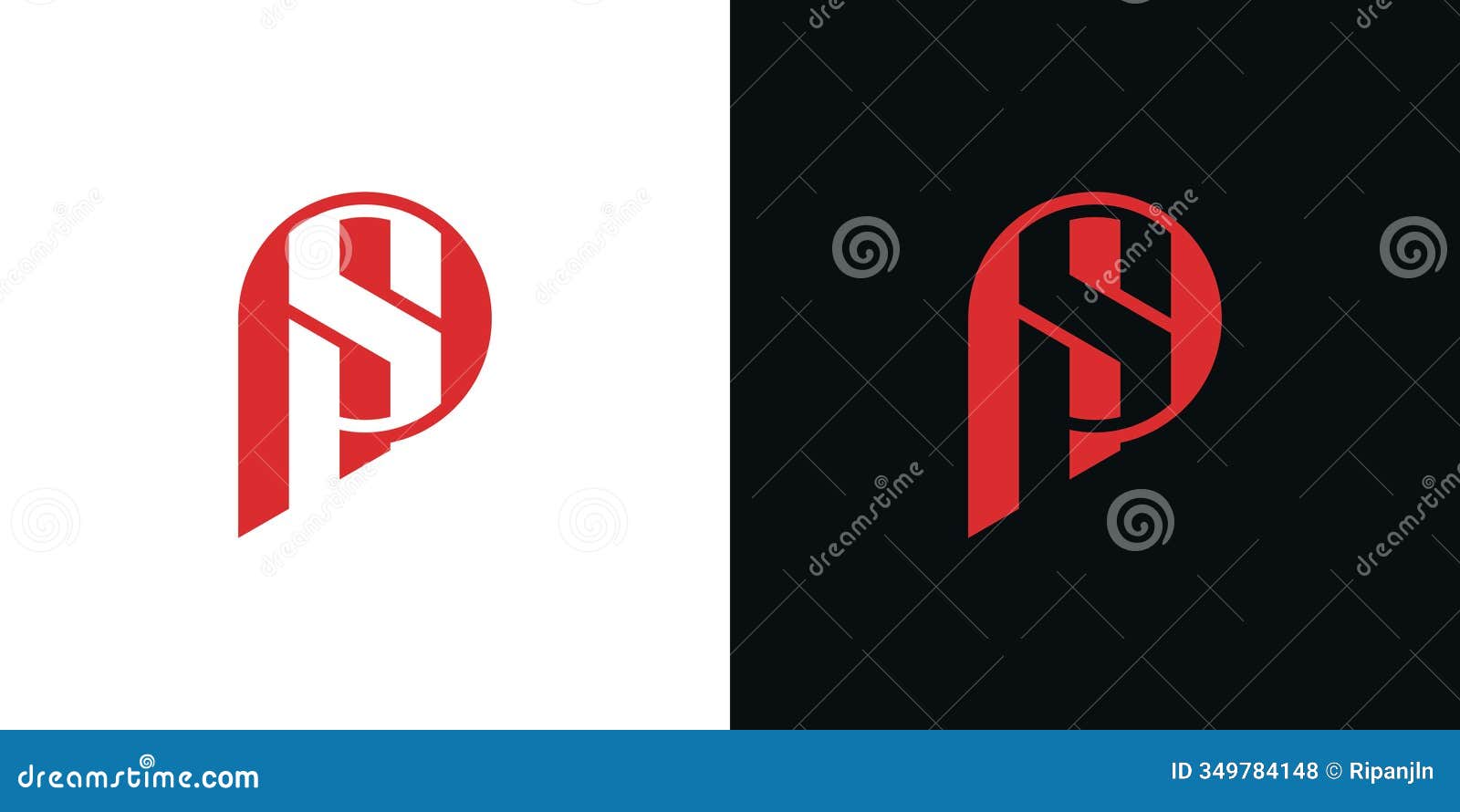 Creative of Letter PS Logo Design, Abstract Graphic Vector Concept ...