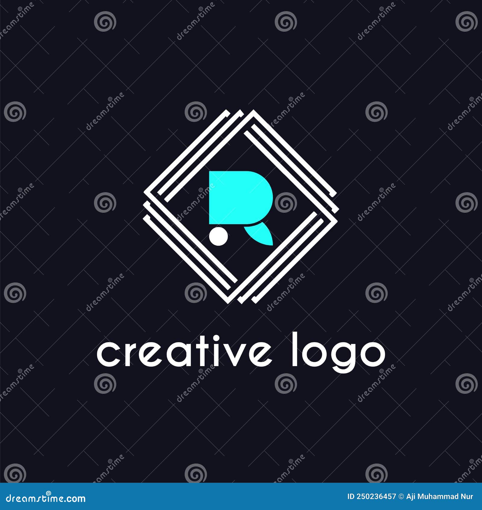 Creative Letter R and Art Frame Stock Illustration - Illustration of ...