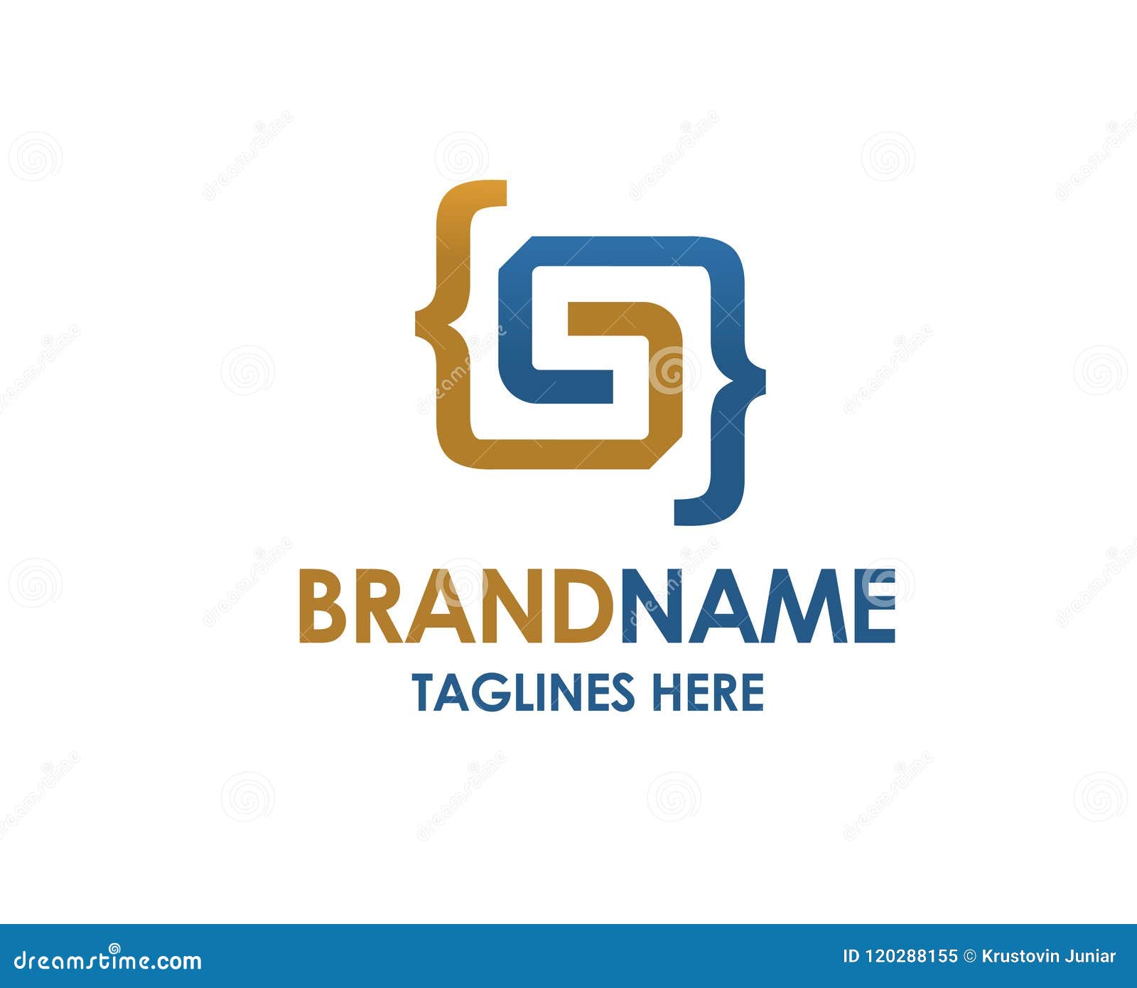 Brackets Logo Abstract Teamwork Business Design Cartoon Vector ...